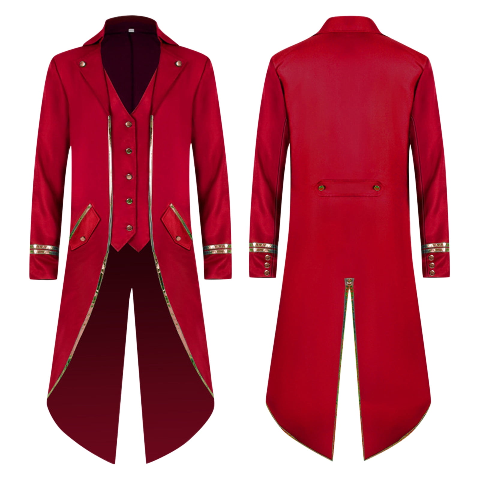 Lroveb Halloween Tailcoats for Men Male Vintage Slim Medieval Retro ...