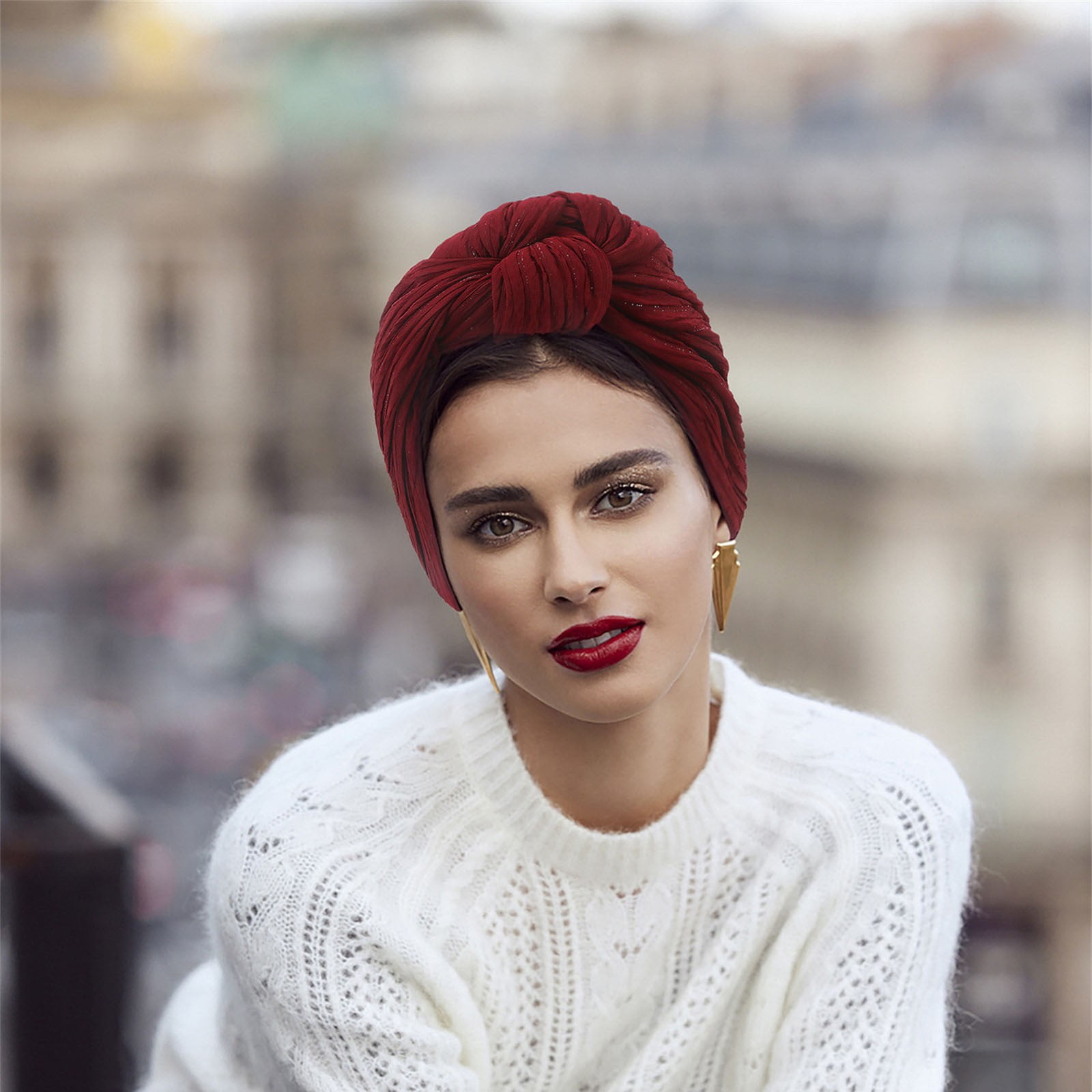 Lroveb Headbands for Women Muslim Headscarf Cap Cotton Headband African ...