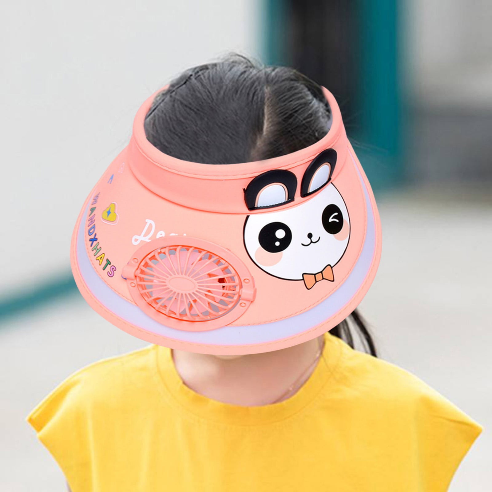 Lroveb Kids Visor Hat with Fan Children Hats Summer Fans Sunshade Boys ...