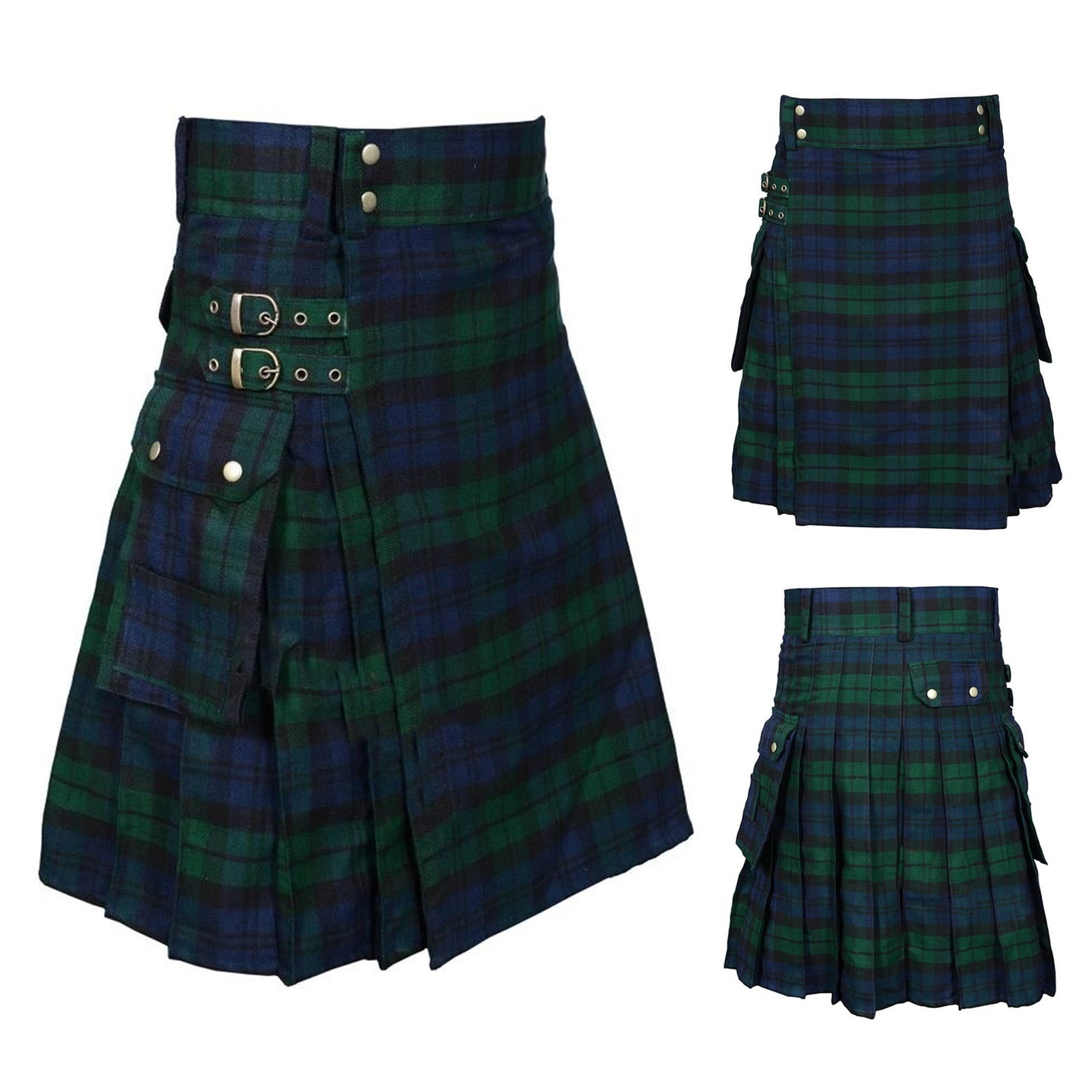 Lroveb Kilt for Men, Utility Kilt, 100% Cotton Jeans Hybrid Kilt ...