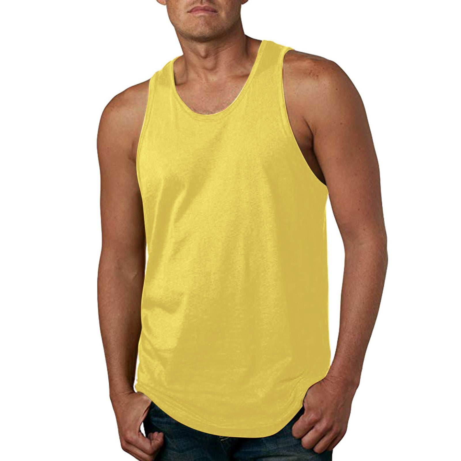 Lroveb Men Tank TopsSlim Casual Basic Vest Mens Top - Walmart.com