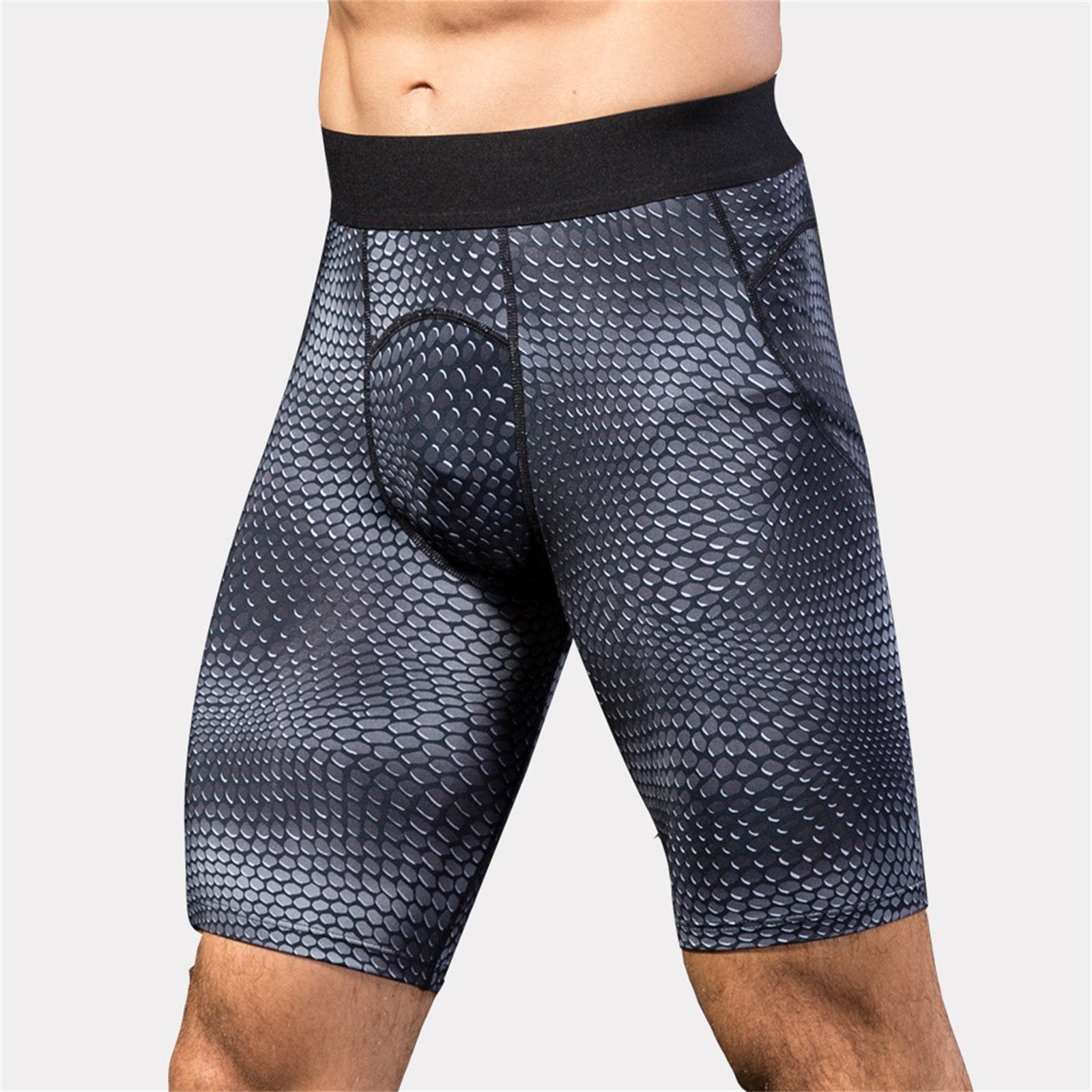 Lroveb Men's Tight Shorts Sports Fitness Running Compression Shorts for ...