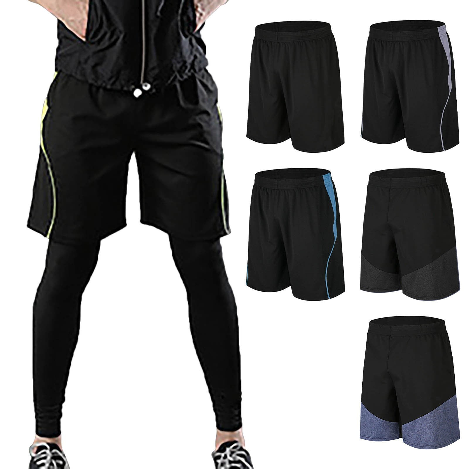 Lroveb Mens Gym Shorts Mens Active Athletic Shorts 5 Pack For Workout Basketball Football