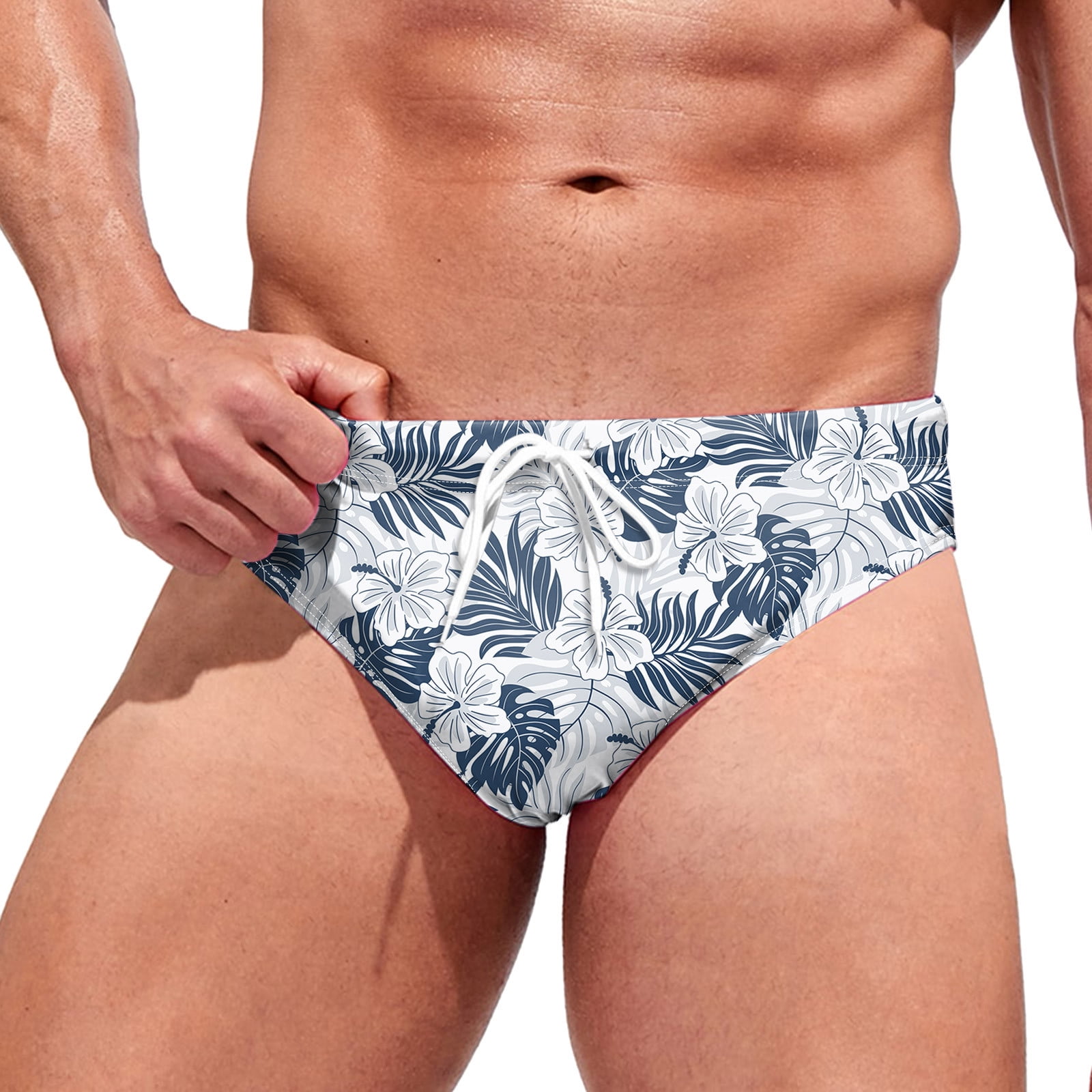 Lroveb Mens Swim Trunks Summer Printed Hawaiian Beach Shorts Swimsuit
