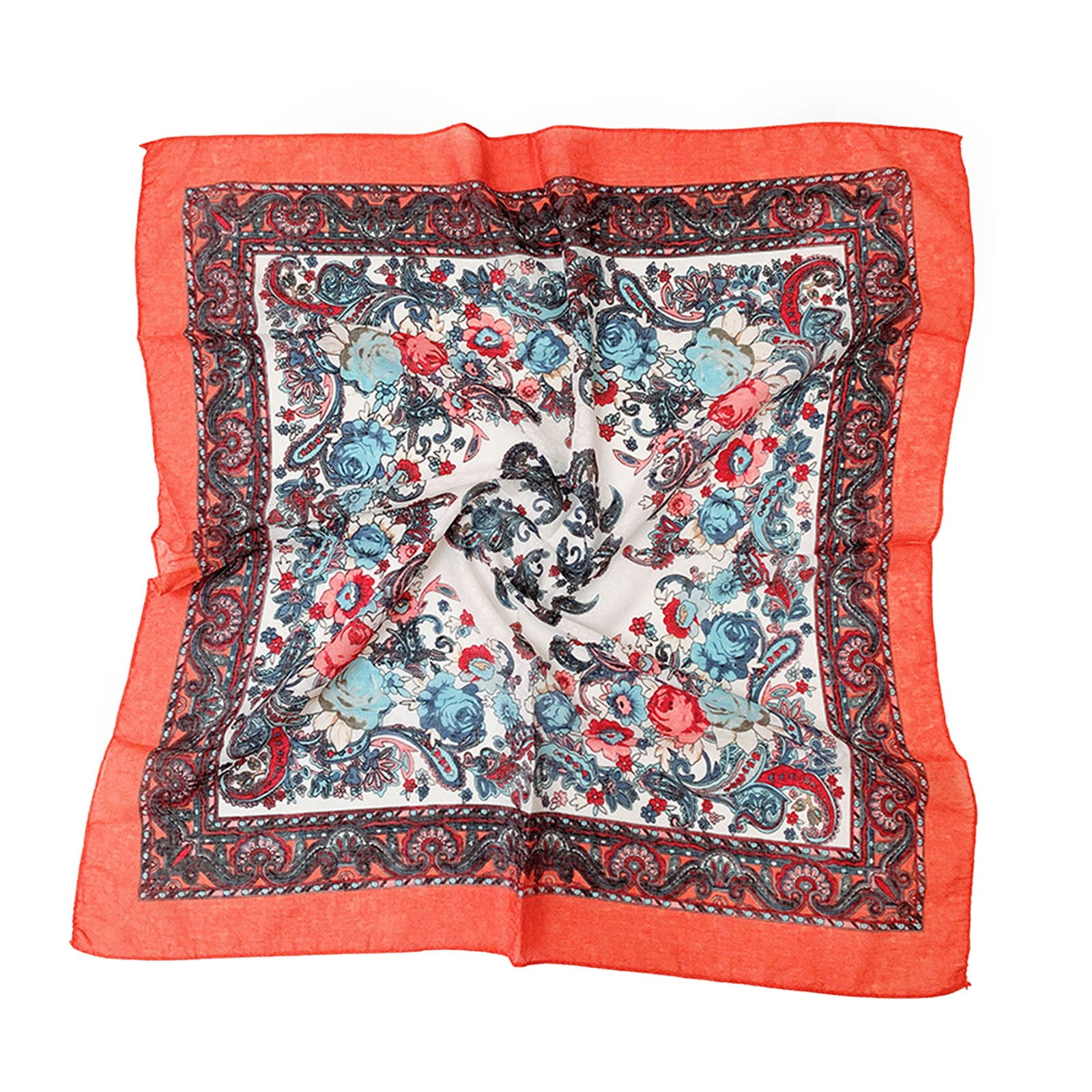 Lroveb Silk Scarf for Women Lady Muslim Cashew Print Scarf Vintage ...
