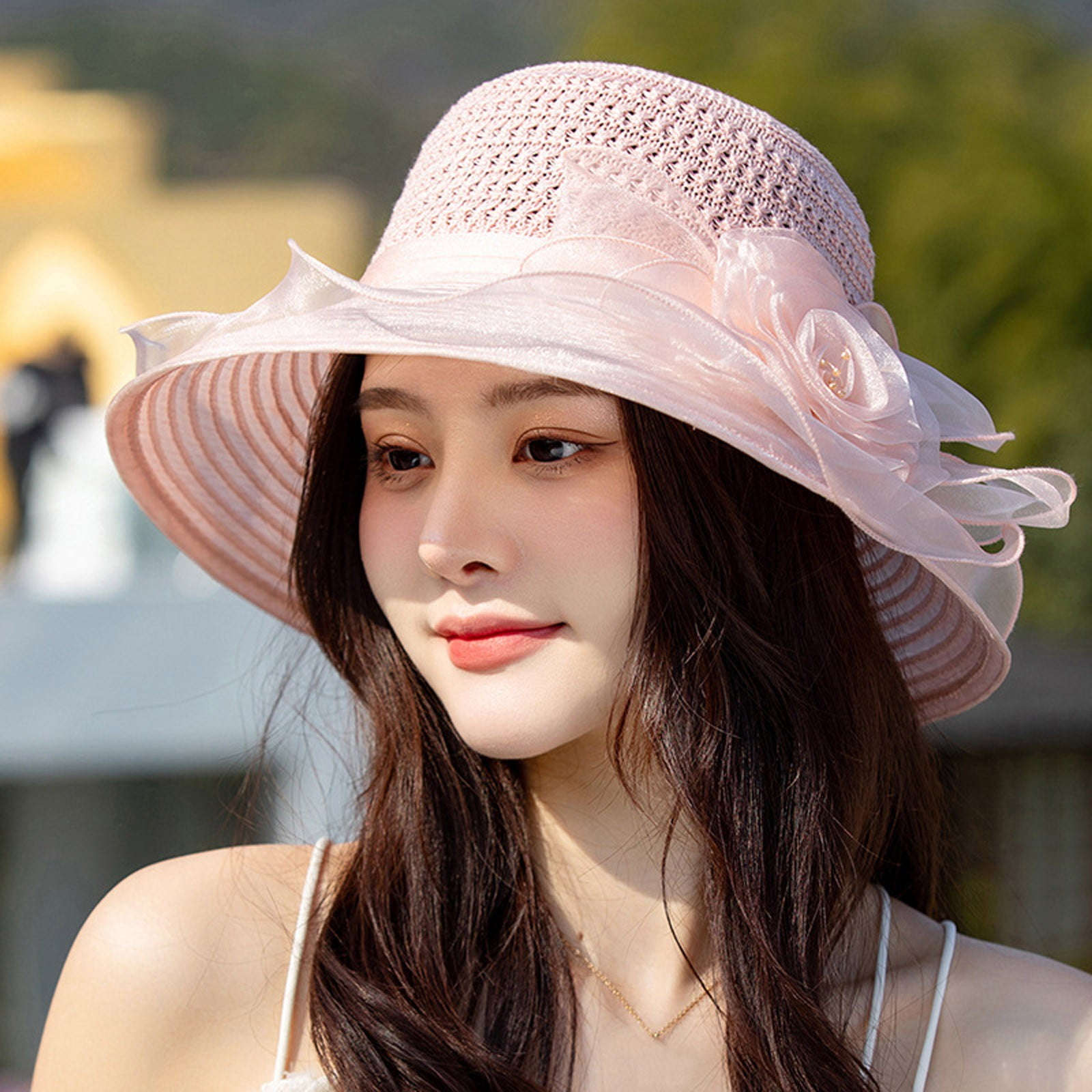 Lroveb Sun Hats for Women Fascinator Lady Cocktail Tea Party Church ...