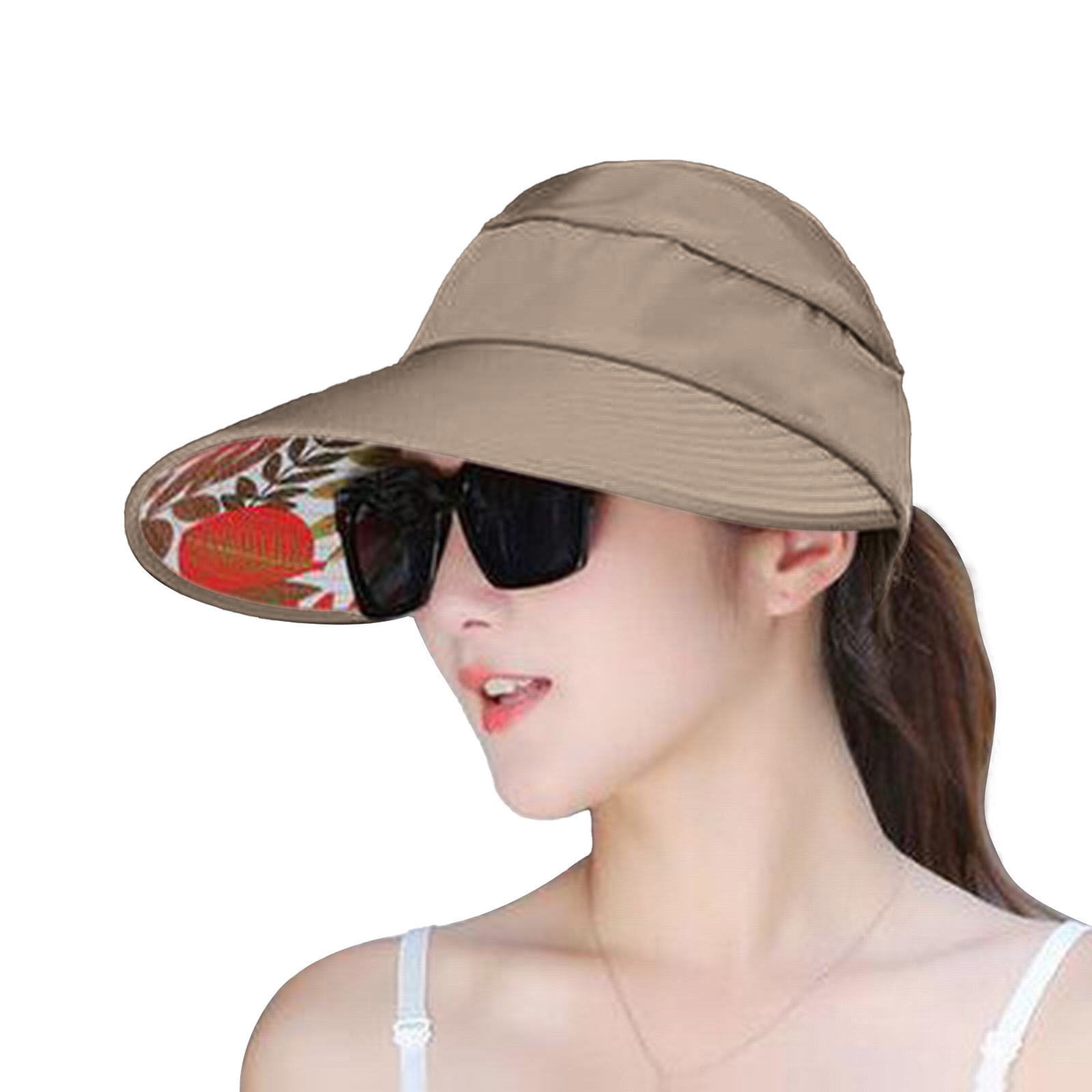 Lroveb Sun Hats for Women Spring Summer Fashion Top Line Large Edge ...
