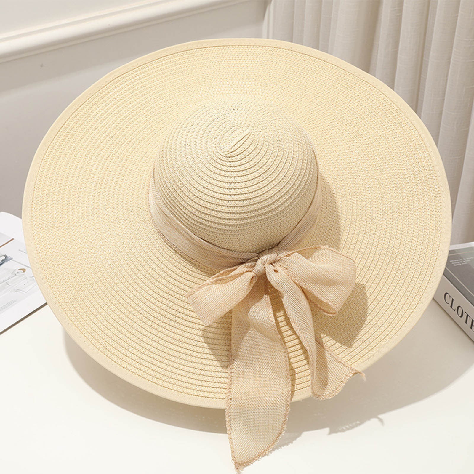 Lroveb Sun Hats for Women Trendy Wide Brim Summer Beach Hats Foldable ...