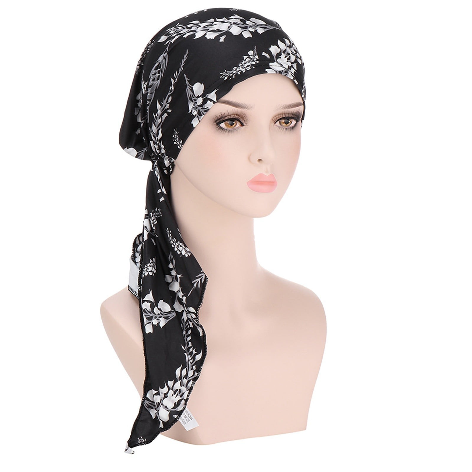 Lroveb Turbans for Women Head Wrap Hijab Womans Stretchy Beanie Turban ...