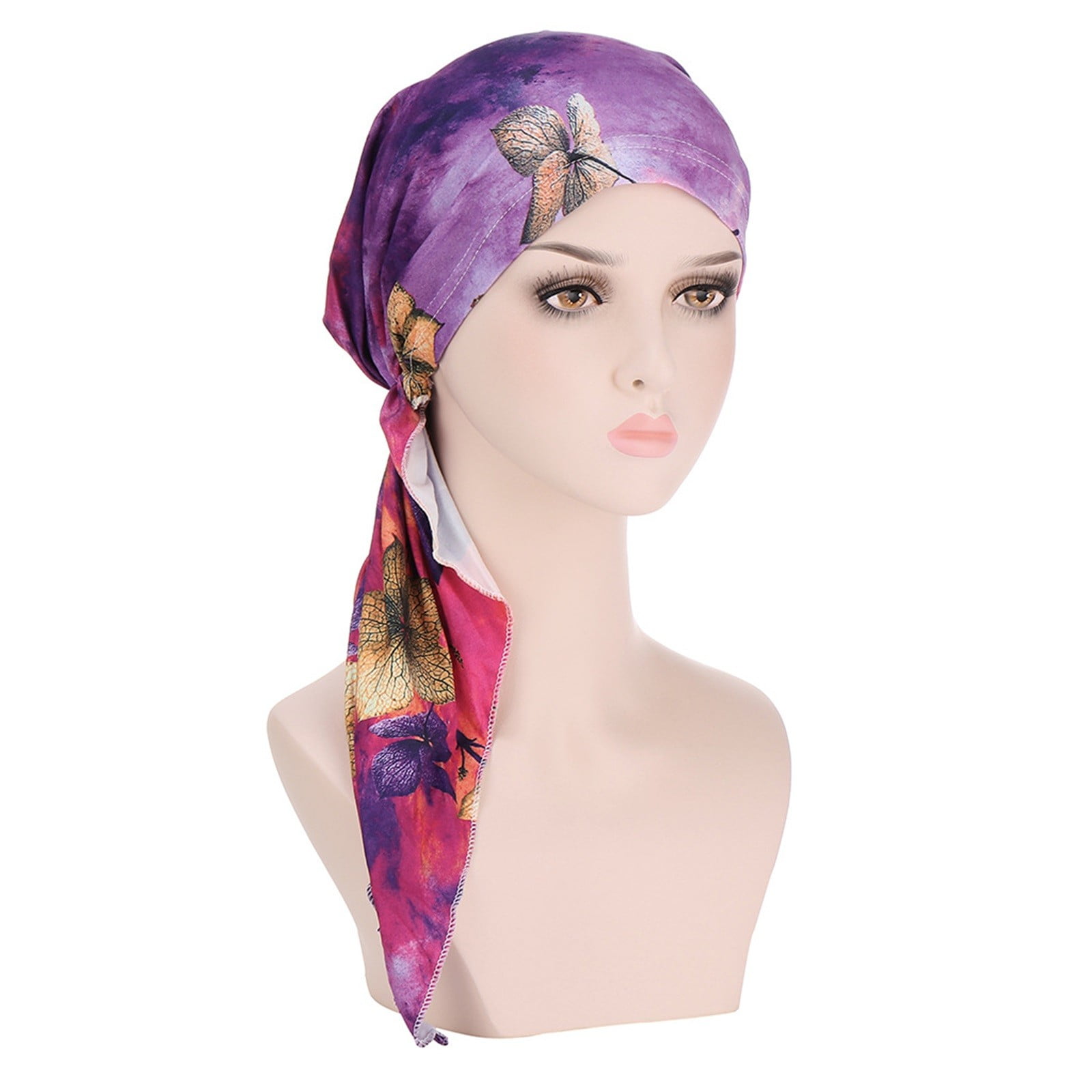 Lroveb Turbans for Women Head Wrap Hijab Womans Stretchy Beanie Turban ...