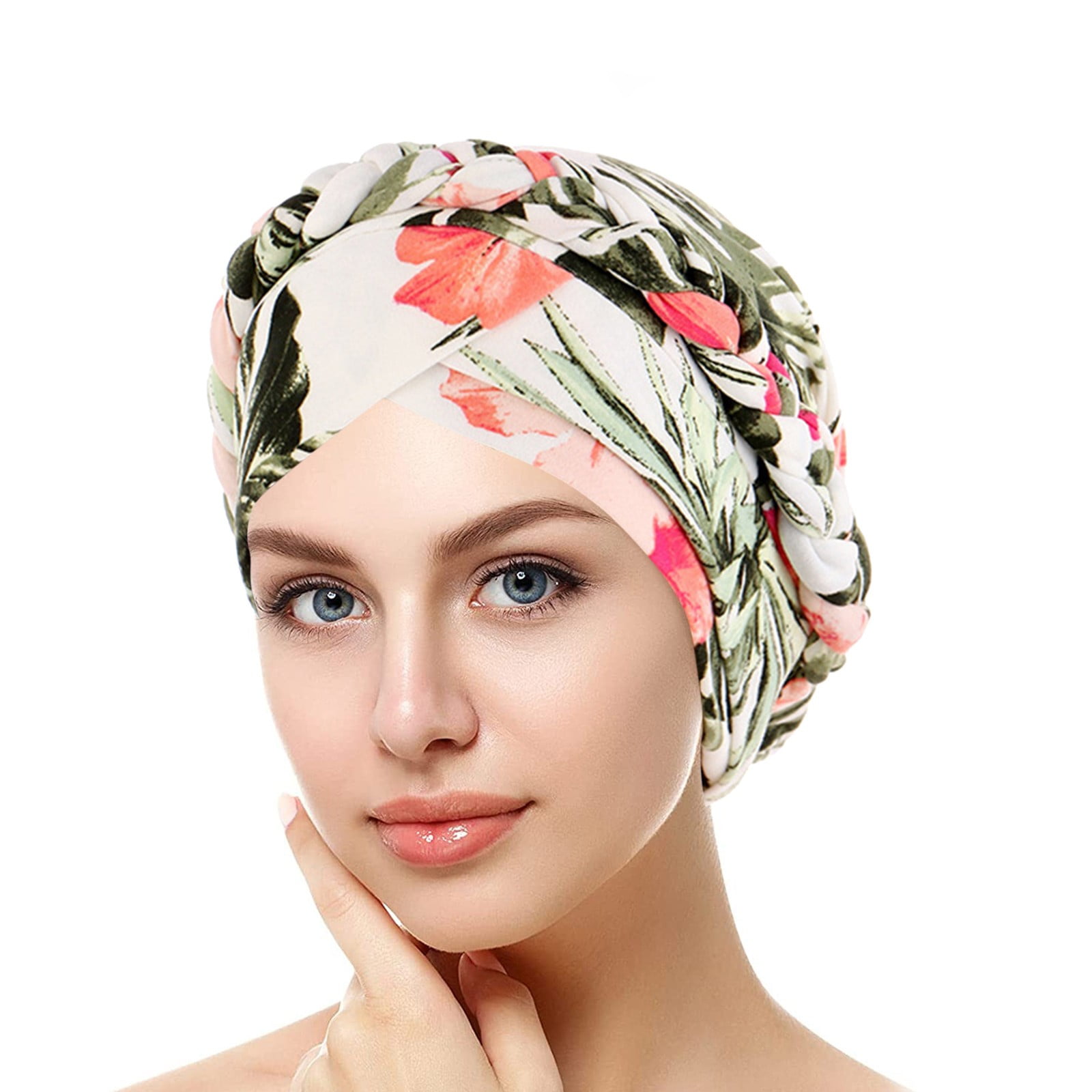 Lroveb Turbans for Women Headwrap Chemo Cancer Cap Floral Printed Pre ...