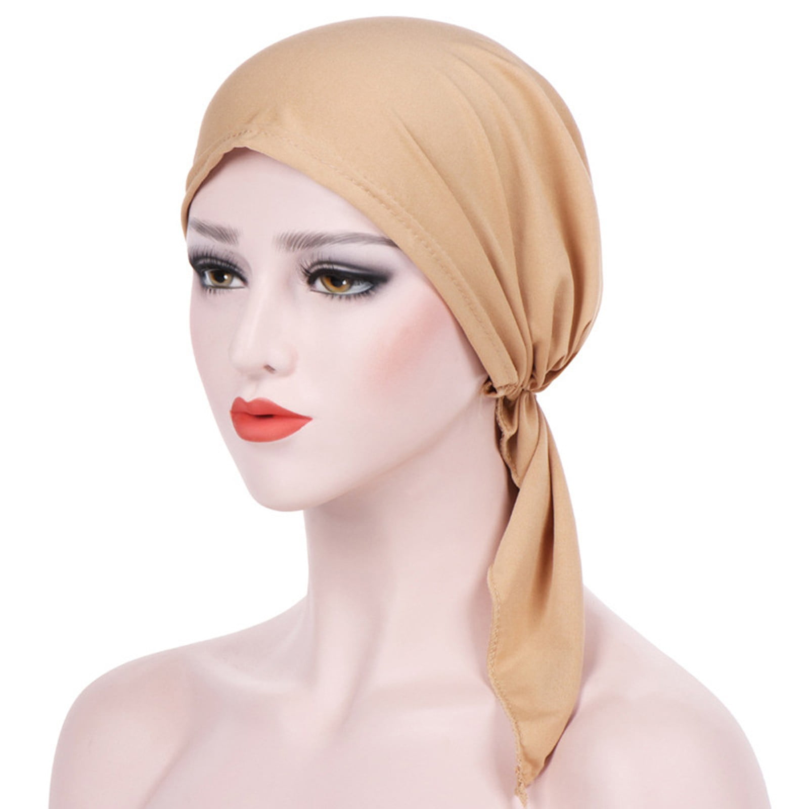 Lroveb Turbans for Women Headwrap Muslim Stretch Turban Hat Chemo Cap ...