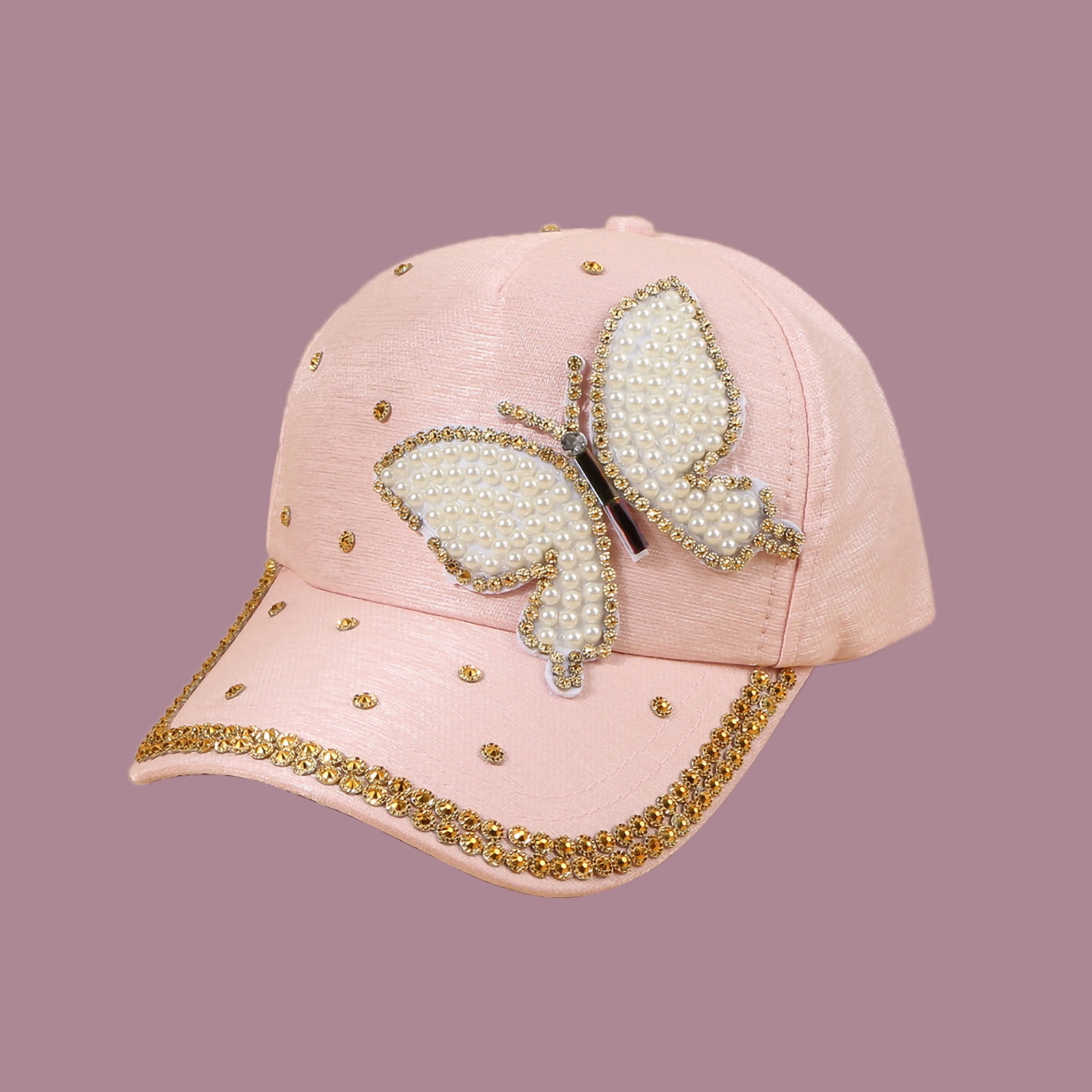 Lroveb Womens Sequin Baseball Caps Hat Sequined Butterfly Cap Shading ...