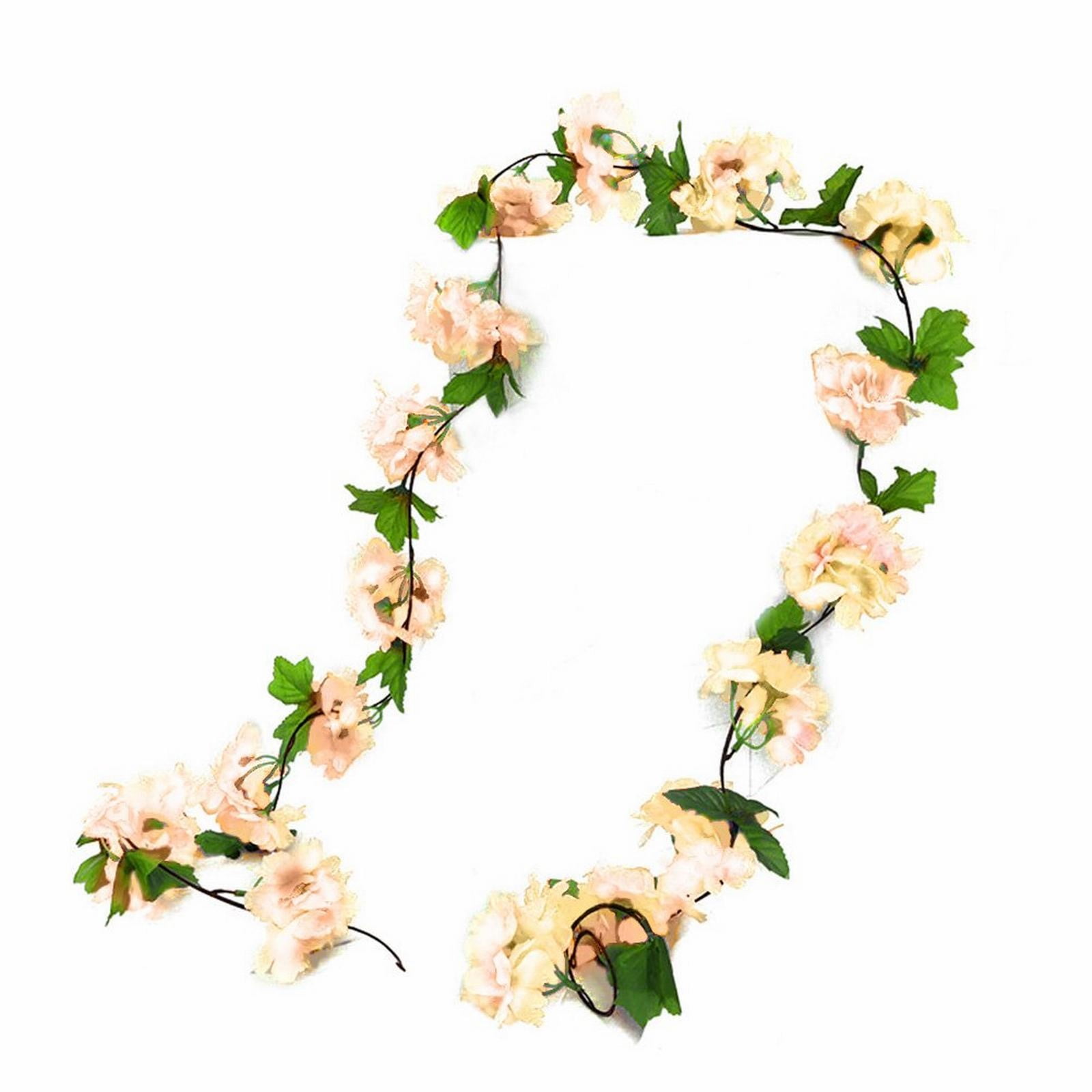 Lshn Artificial Rose Flower Garland, Flower Garland, Fake Rose Vine ...