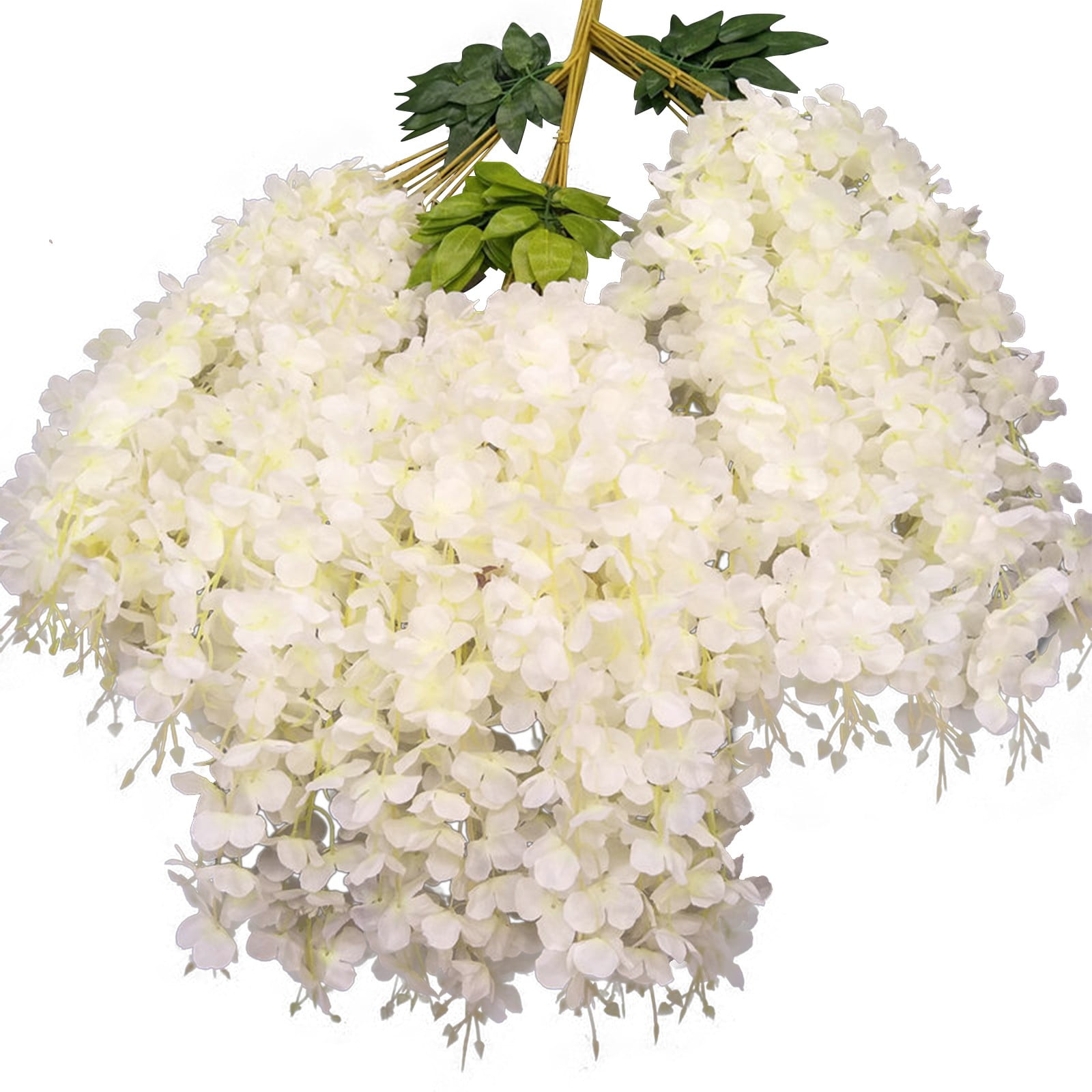 Lshn Artificial Wisteria Hanging Flowers,Fake Flower Garland Artificial ...