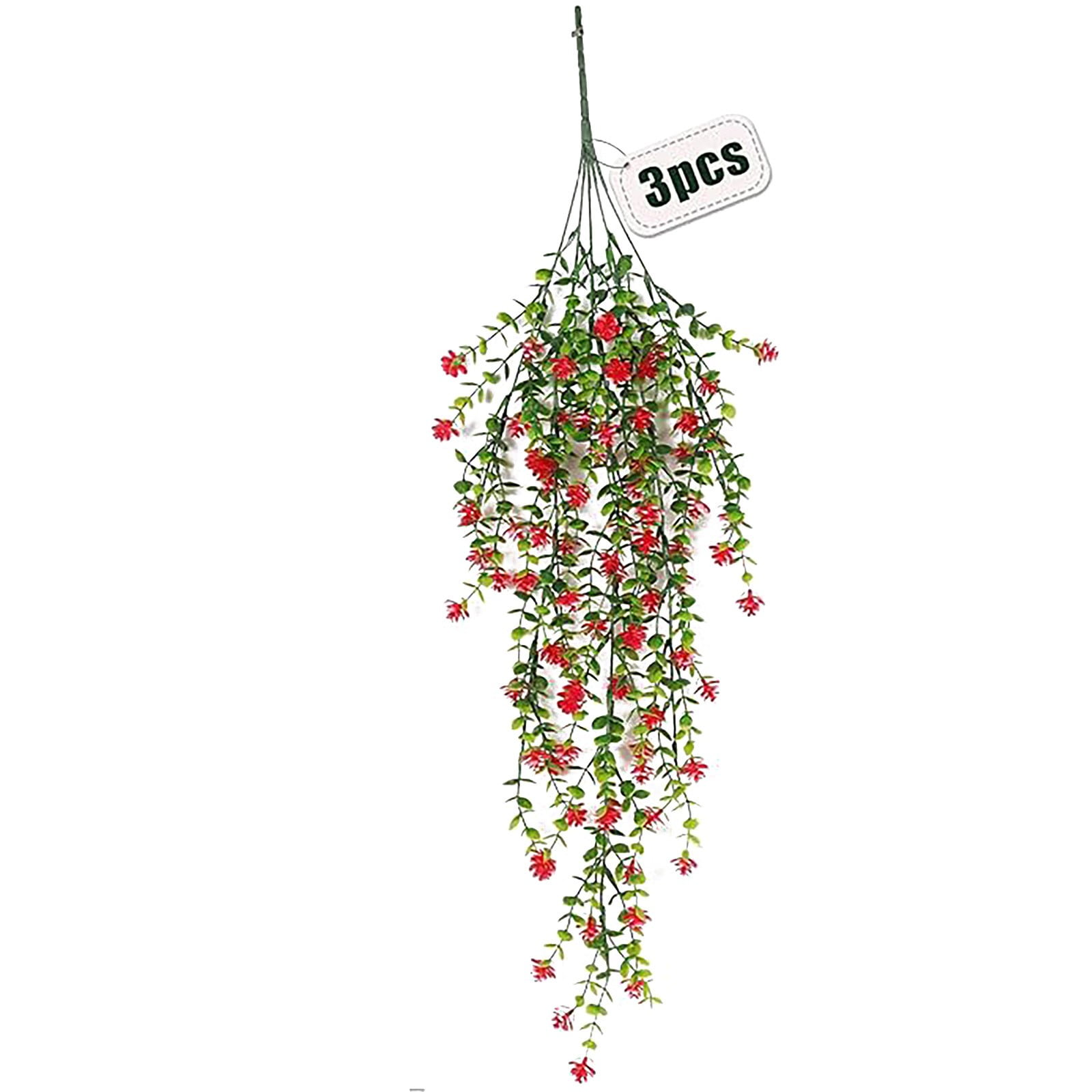 Lshn Simulation Camellia Hanging Simulation Flower Rattan Hanging ...