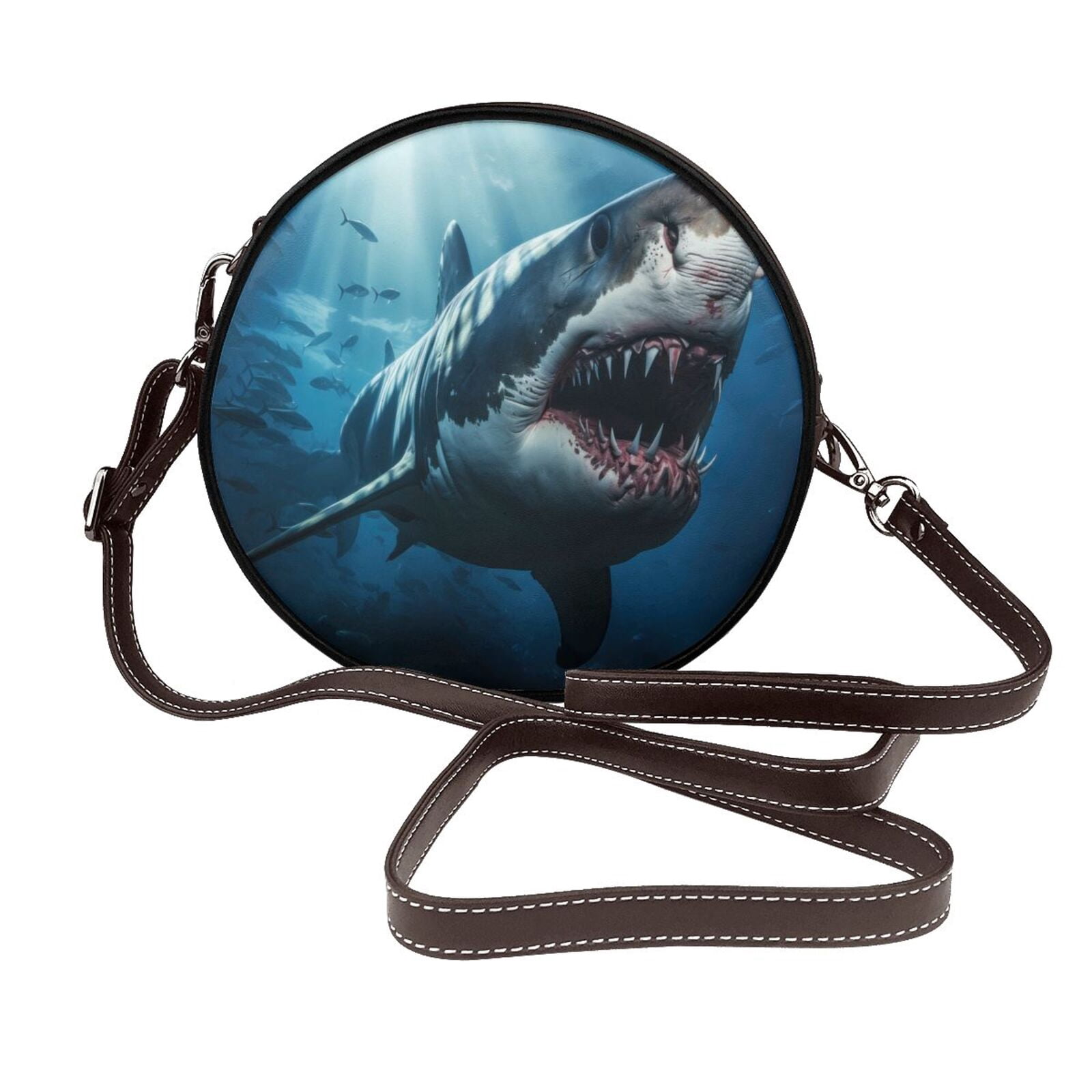 Lsque 3D Realistic Shark Pattern Shoulder Bag – Microfiber Leather ...