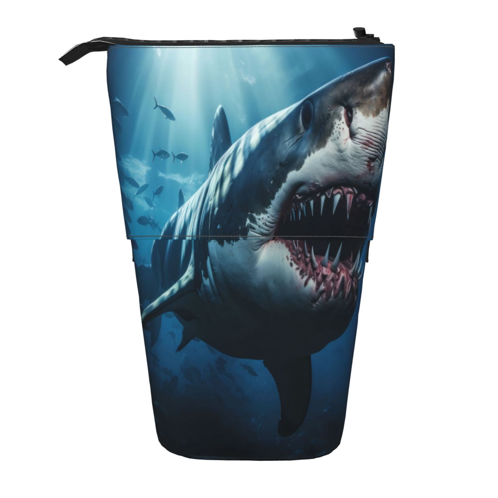 Lsque 3D Realistic Shark Pattern Telescopic Pencil Bag Pen Holder ...