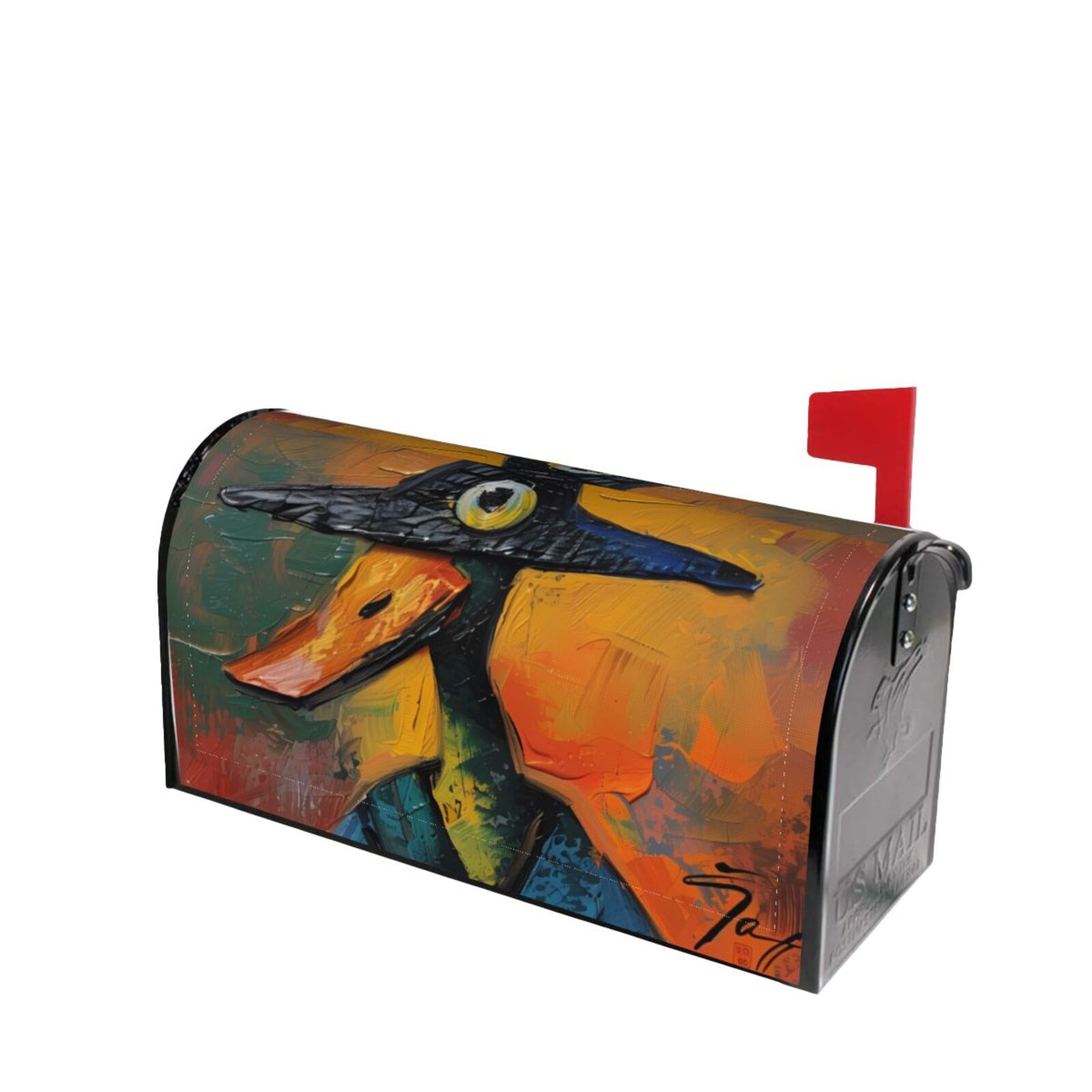 Lsque Abstract Funny Duck Mailbox Cover Standard Size ,Magnetic Mailbox ...