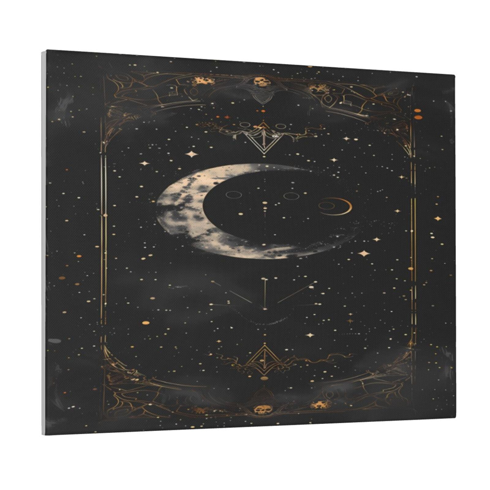 Lsque Abstract Starry Sky Moon Print Wall Art – Decorative Picture for ...