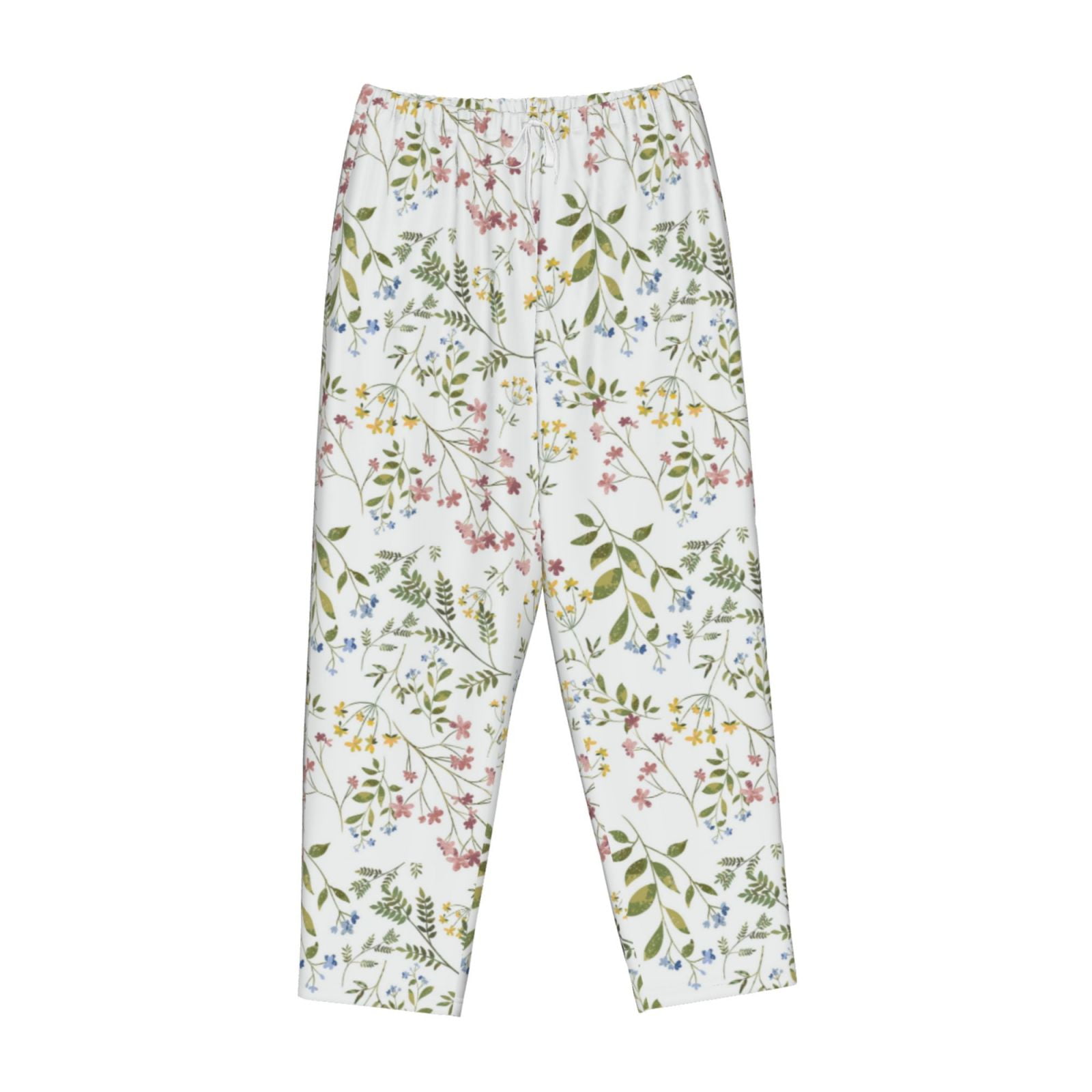Lsque Aerial Flora Print Women's Pajama Pants, Lounge Pant ...