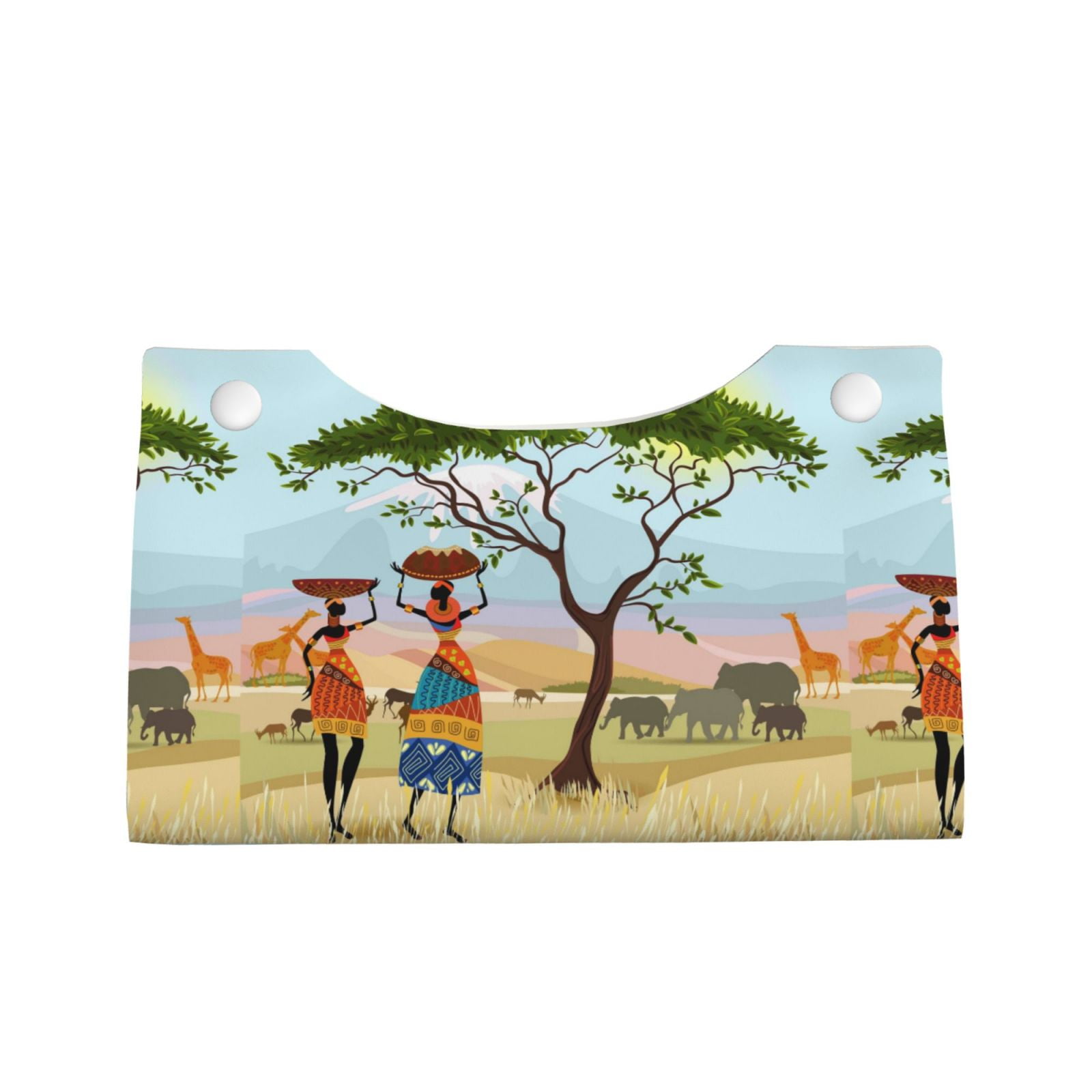 Lsque African Women Printed Long Tissue Box Cover Holder, Facial Paper ...