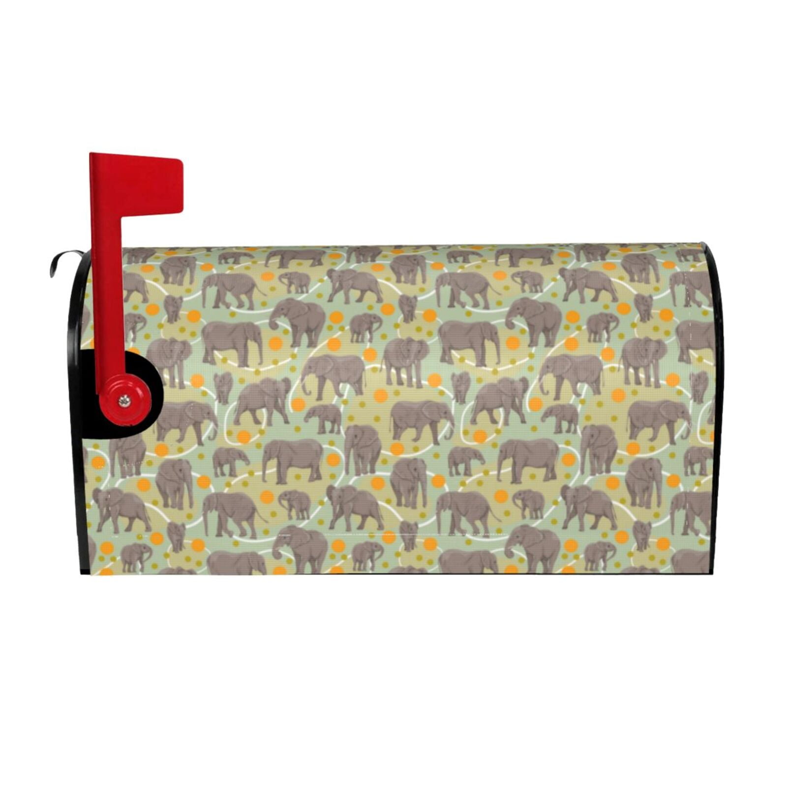 Lsque African bush elephant Mailbox Cover Standard Size ,Magnetic ...