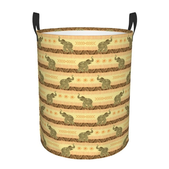 Elephant Wicker Laundry Hamper