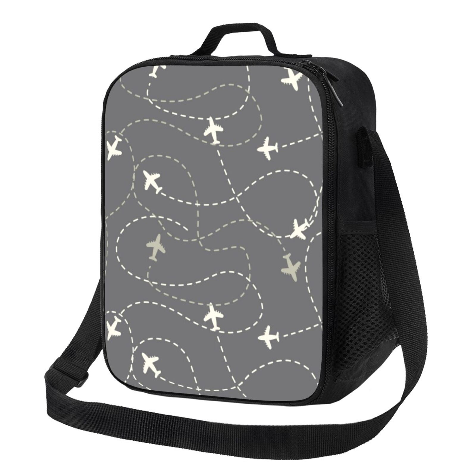 Lsque Airplane Routes Around The World Lunch Bag Lunch Box for Women ...