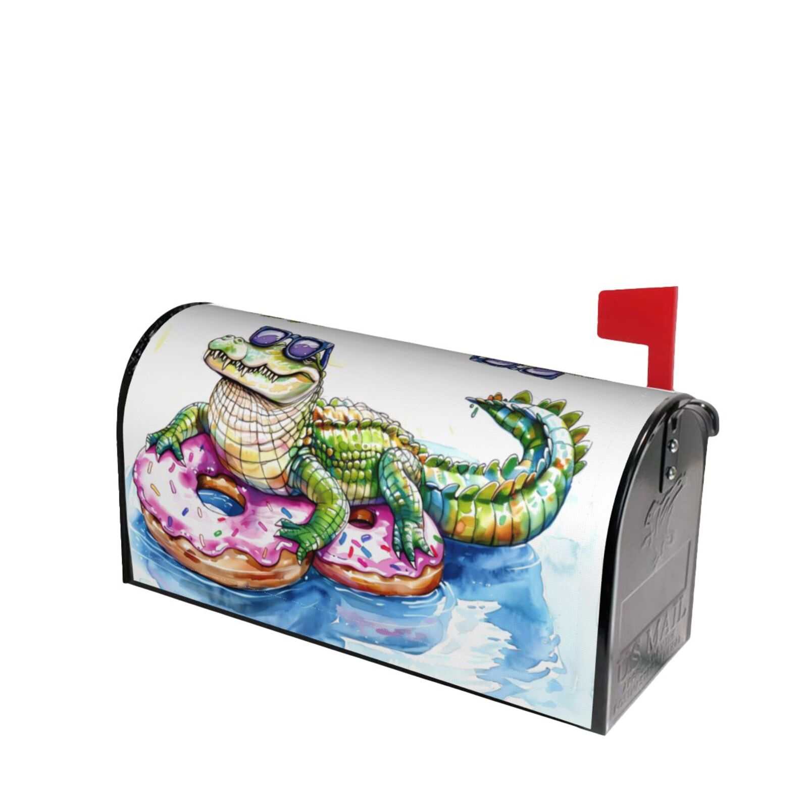 Lsque Alligator Donut Pool Float Mailbox Cover Standard Size ,Magnetic ...