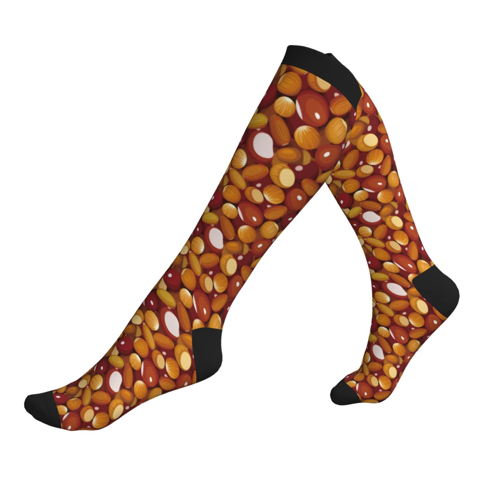 Lsque Almond Nuts Pattern Sport Compression Socks for Men & Women 15-20 ...