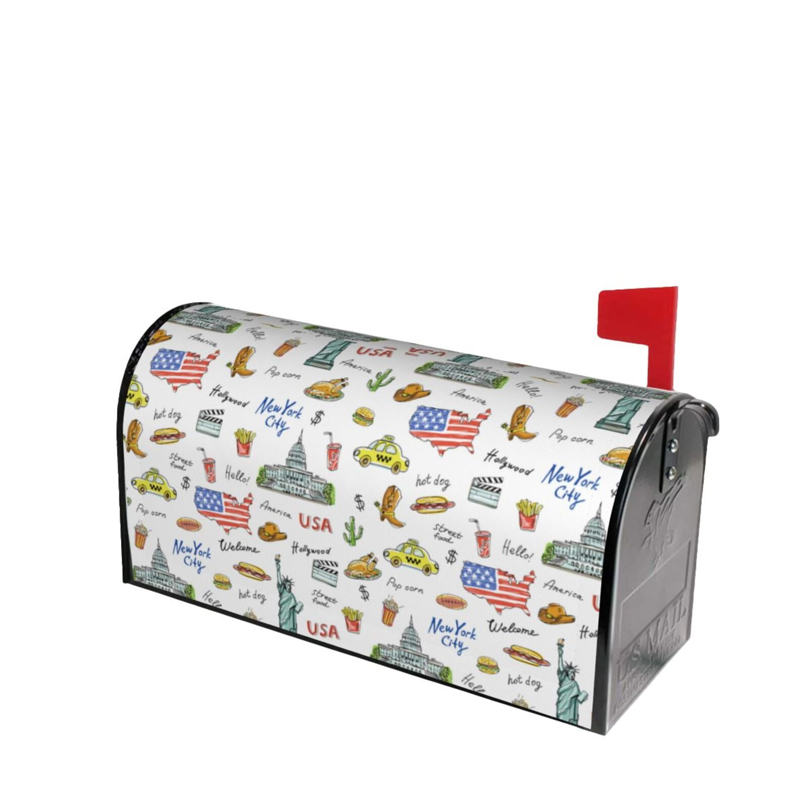 Lsque America Landmarks Mailbox Cover Standard Size ,Magnetic Mailbox ...