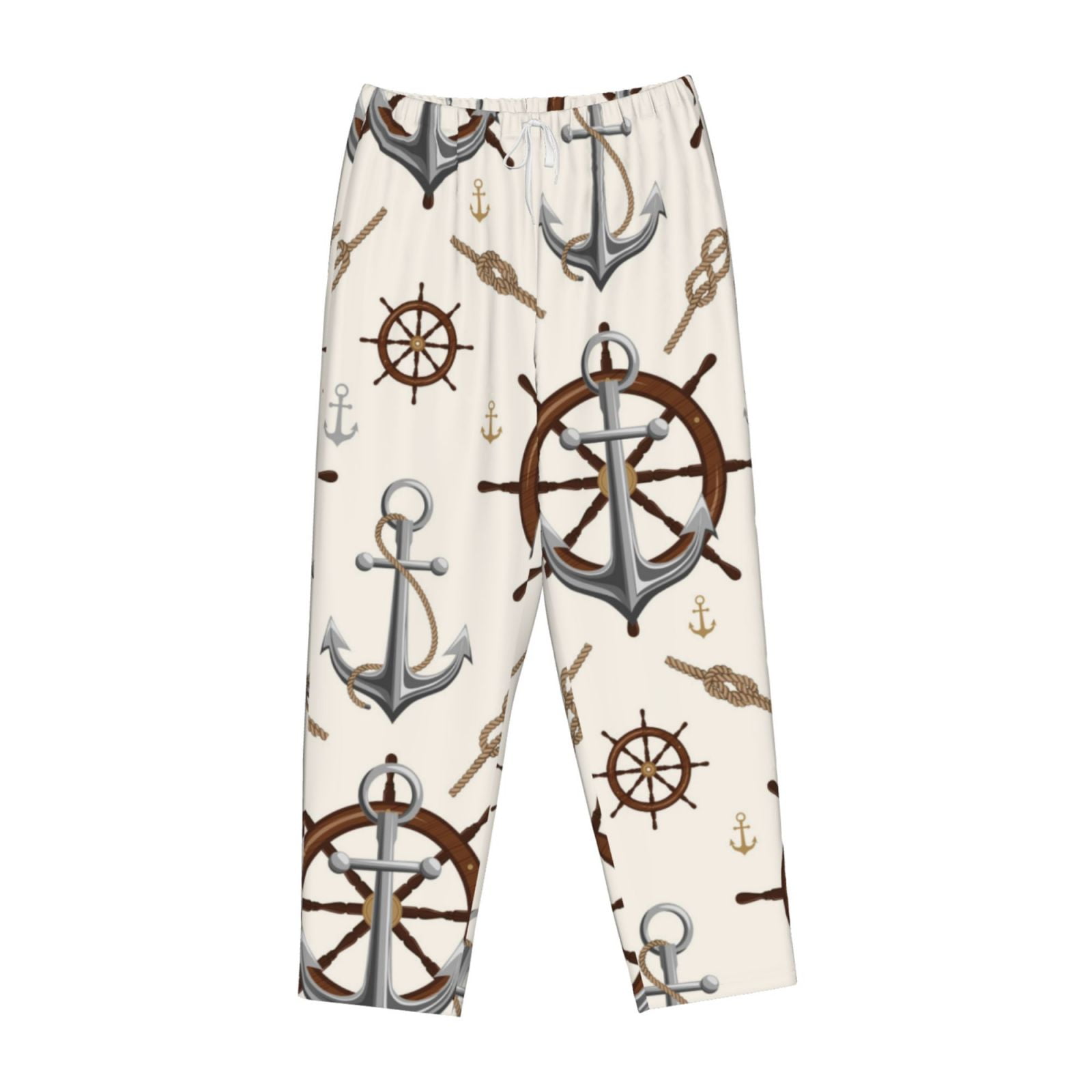 Lsque Anchor with Rope Print Women's Pajama Pants, Lounge Pant ...
