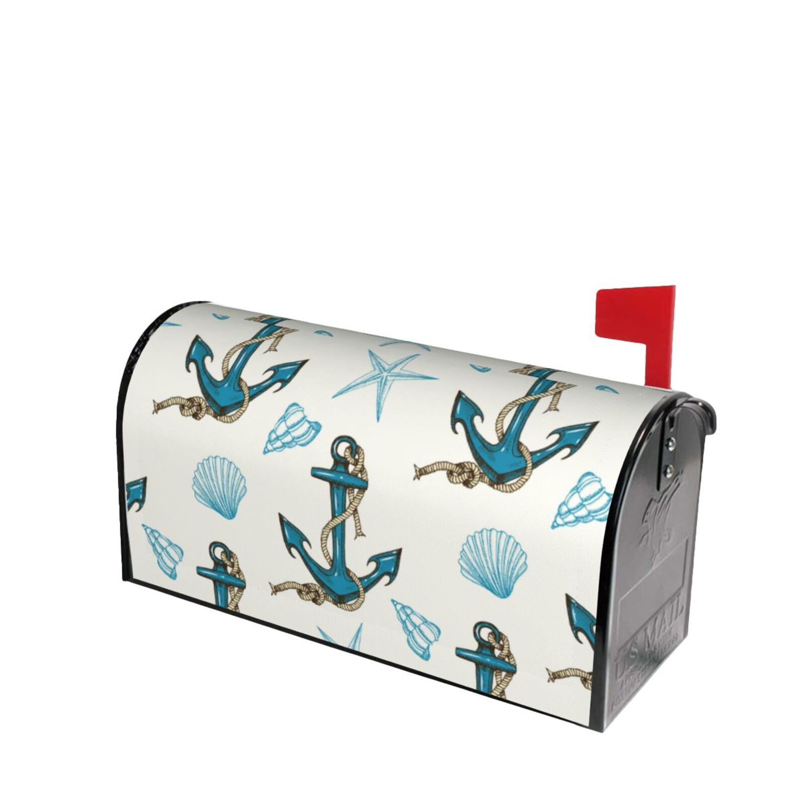 Lsque Anchors And Shells Mailbox Cover Standard Size ,Magnetic Mailbox ...