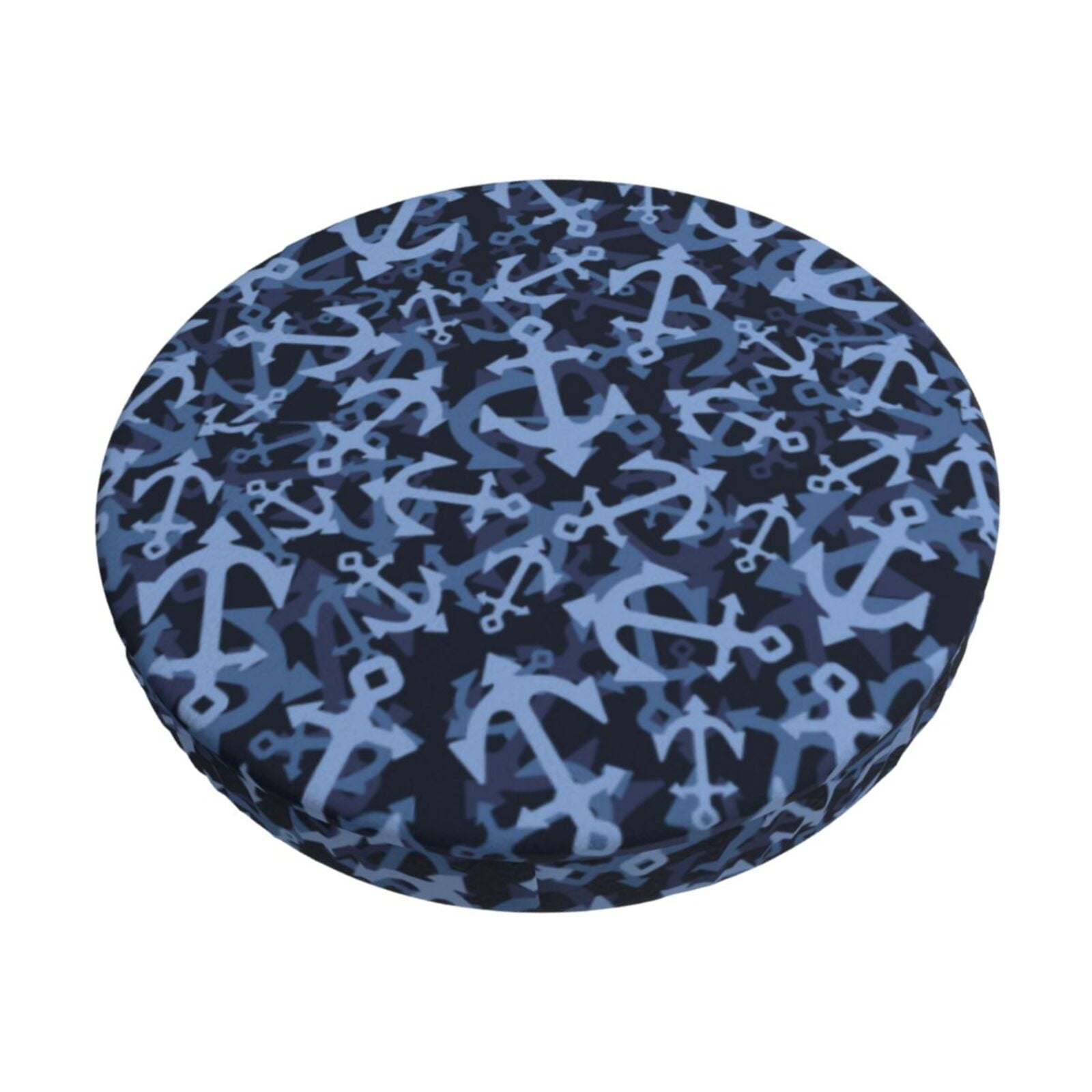 Lsque Anchors Ship Pattern Round Bar chair cushion covers Velvet Fabric ...