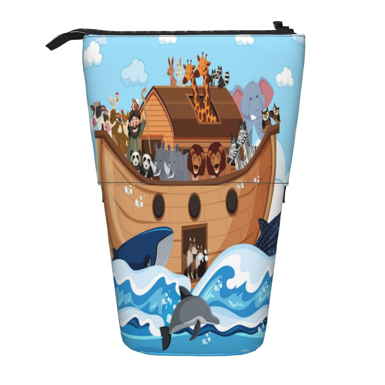 Lsque Animals on Noah's Ark Pattern Telescopic Pencil Bag Pen Holder ...
