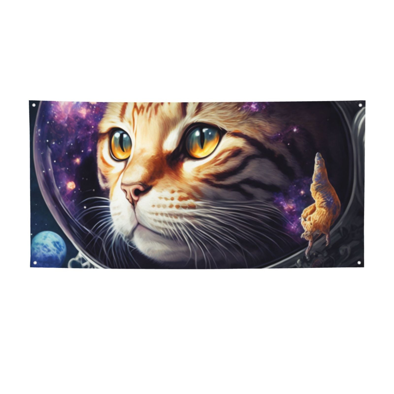Lsque Astronaut Cat Pattern Party Banner, Festive Banner , Holiday ...