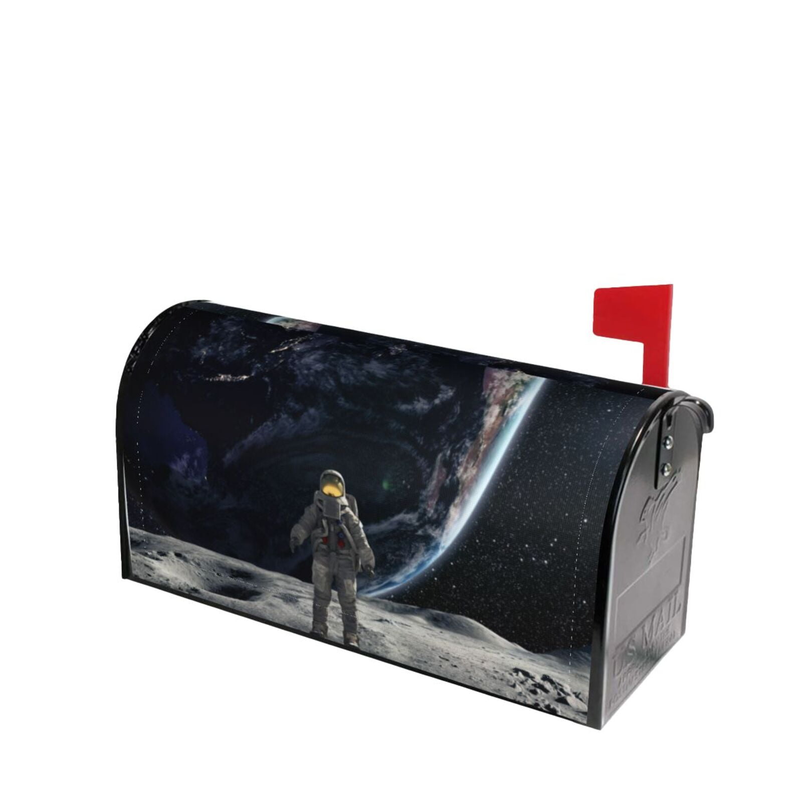 Lsque Astronaut Standing In The Moon Mailbox Cover Standard Size ...