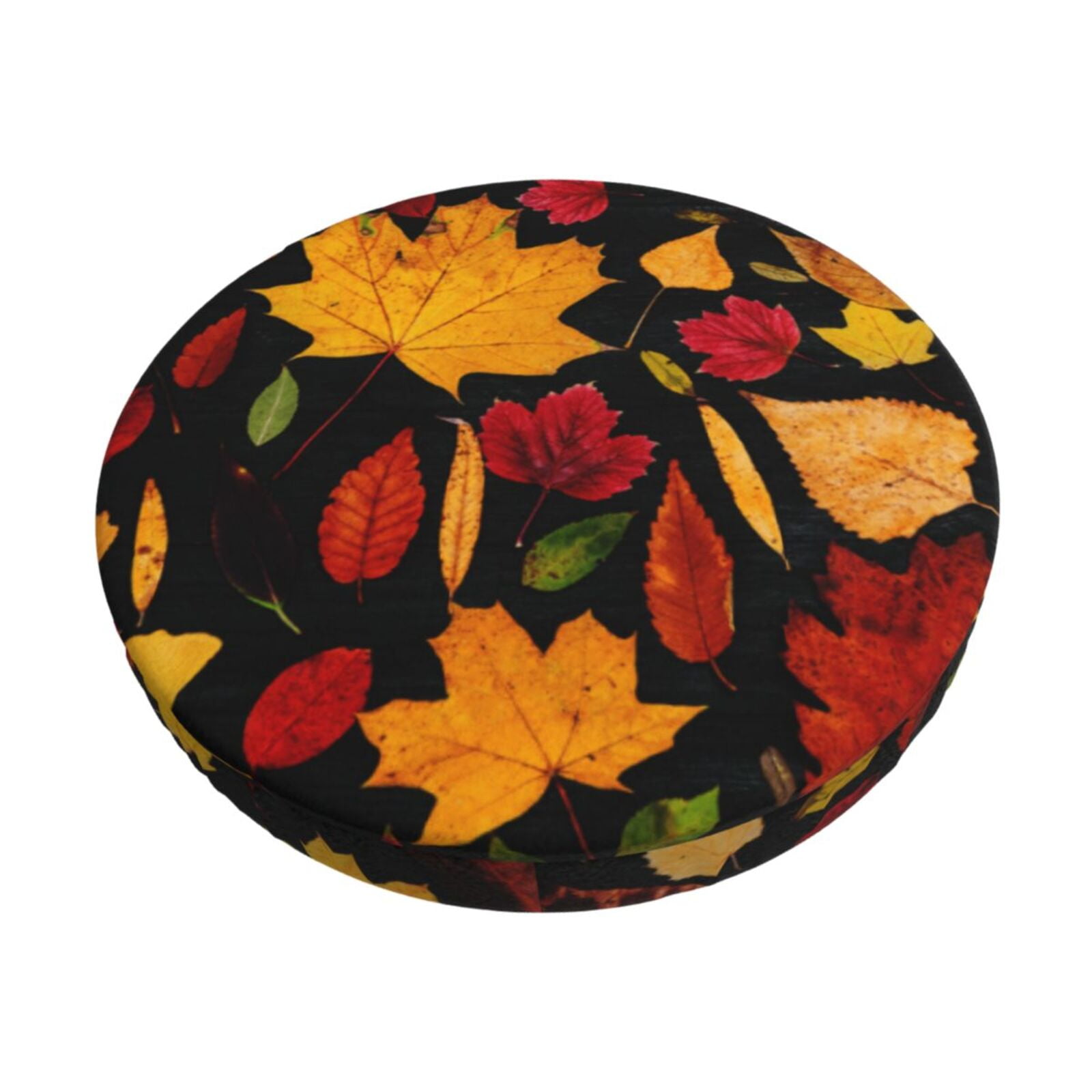 Lsque Autumn Maple Leaves A Pattern Round Bar chair cushion covers ...