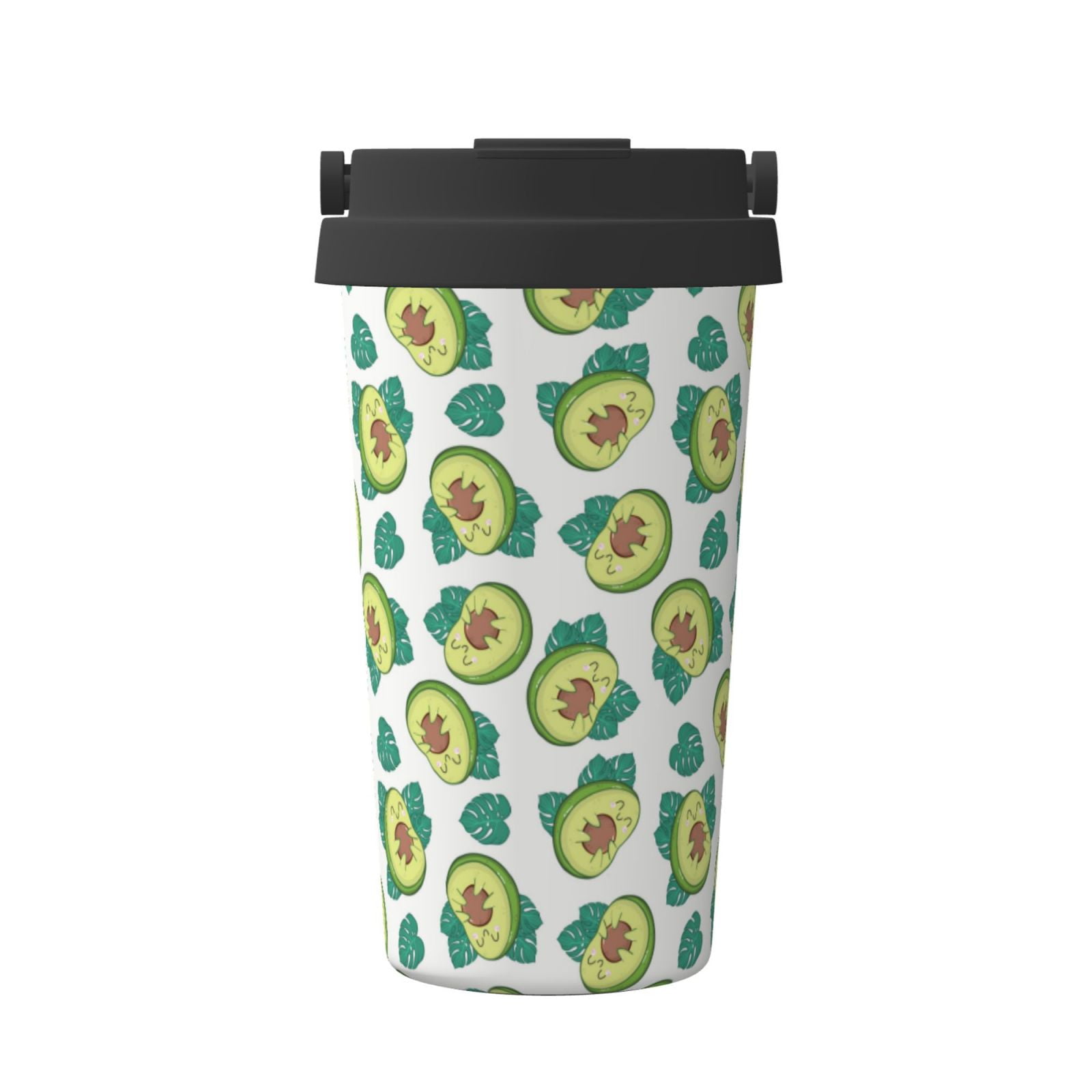 Lsque Avocado Sleeping Pattern Travel Coffee Mug 16oz: Insulated Coffee Cup with Leakproof Lid ...