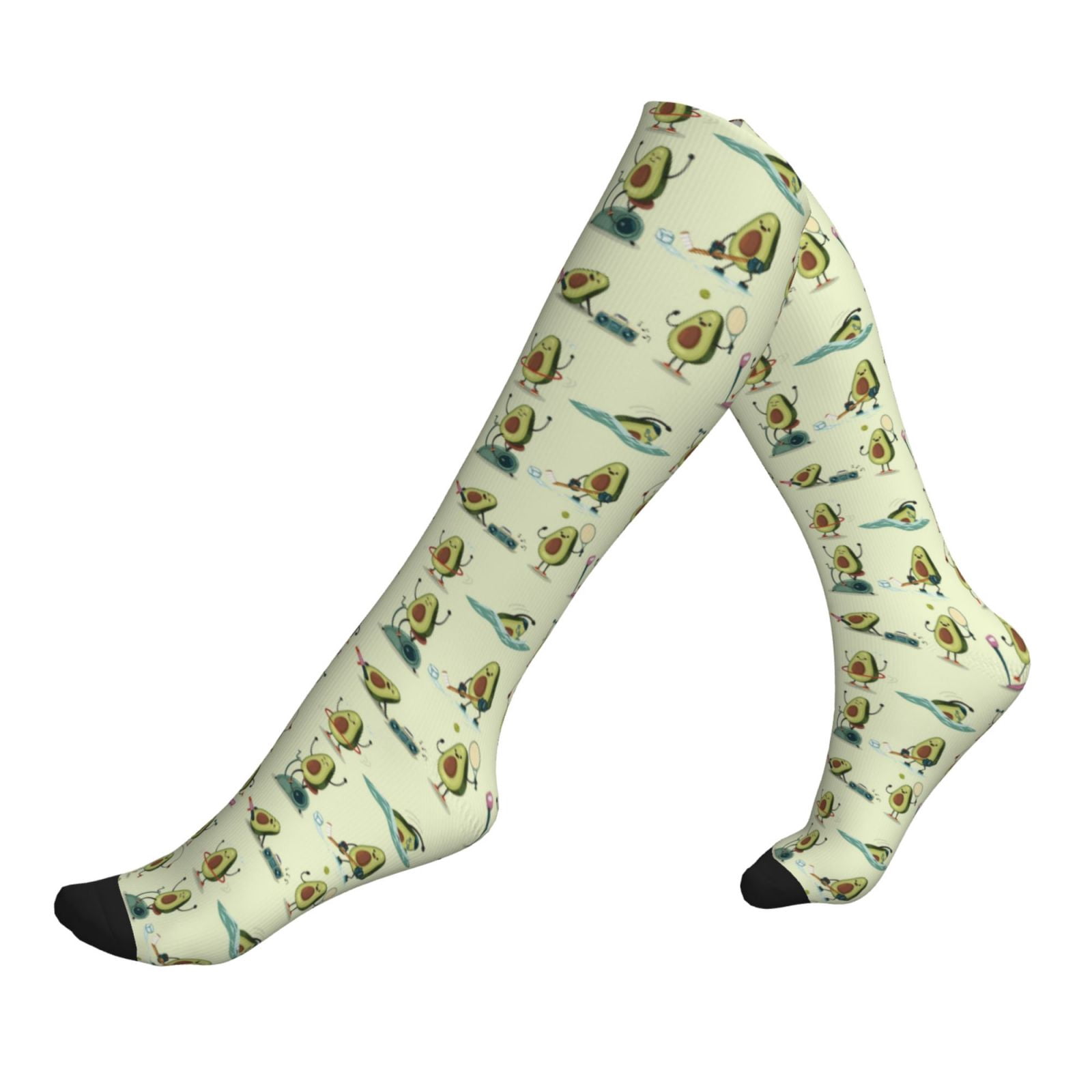 Lsque Avocado for Exercise Pattern Sport Compression Socks for Men ...