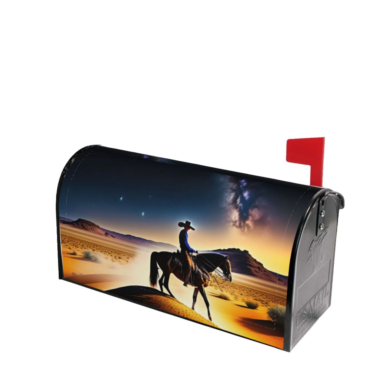Lsque Azure Sky Western Desert Cowboy Mailbox Cover Standard Size ...
