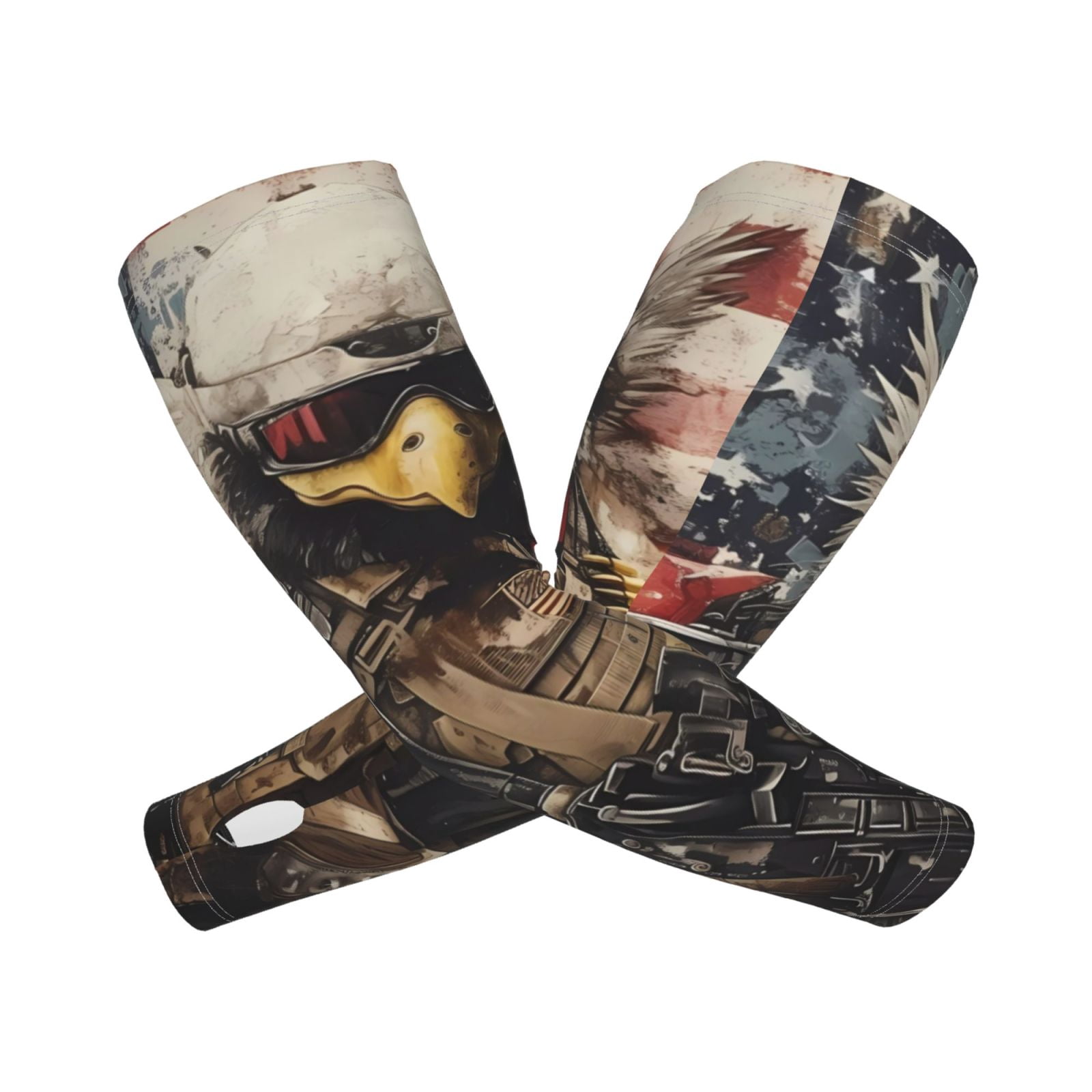 Lsque Bald Eagle Soldier Cooling Arm Sleeves for Men & Women ...