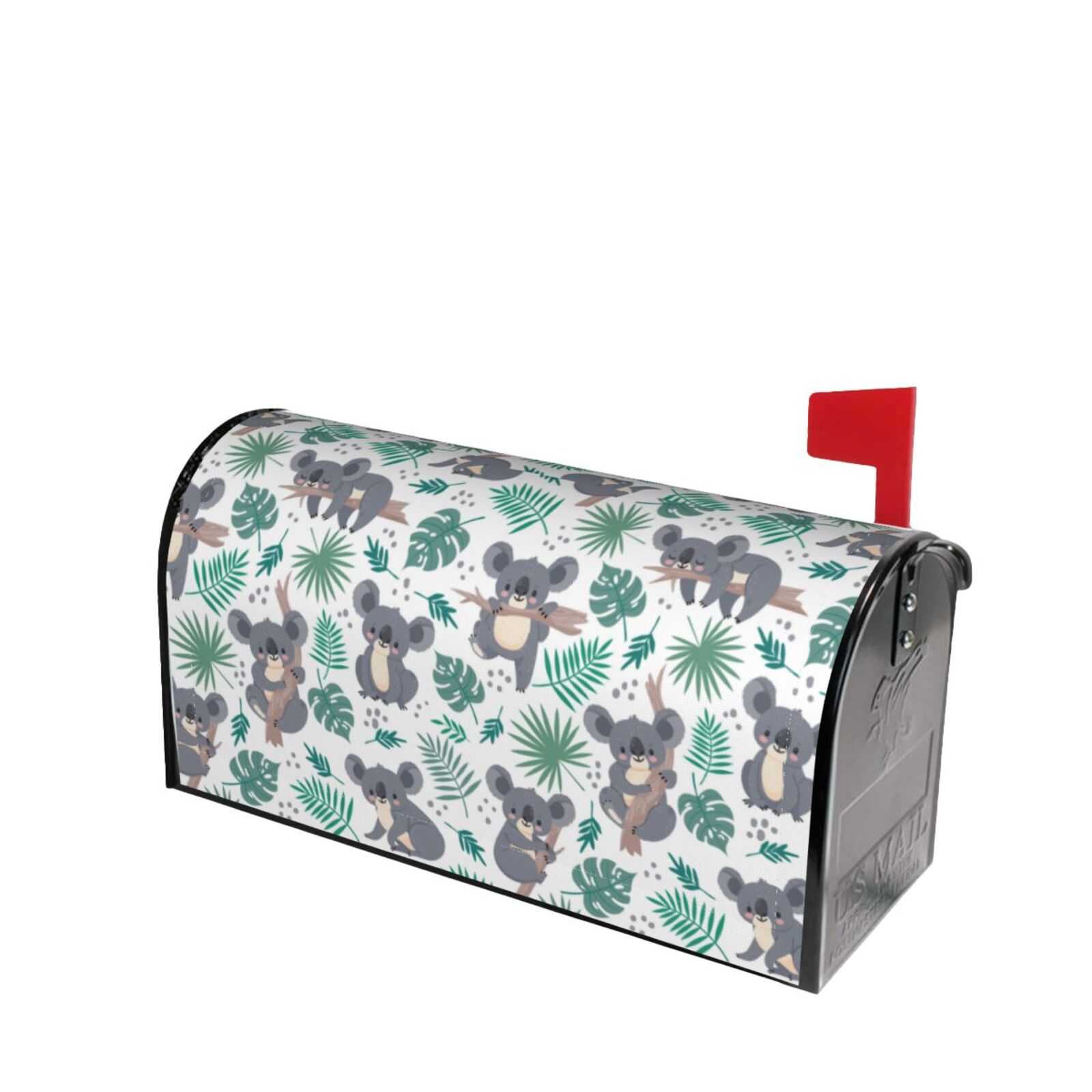 Lsque Bears and Tropical Leaves Mailbox Cover Standard Size ,Magnetic ...