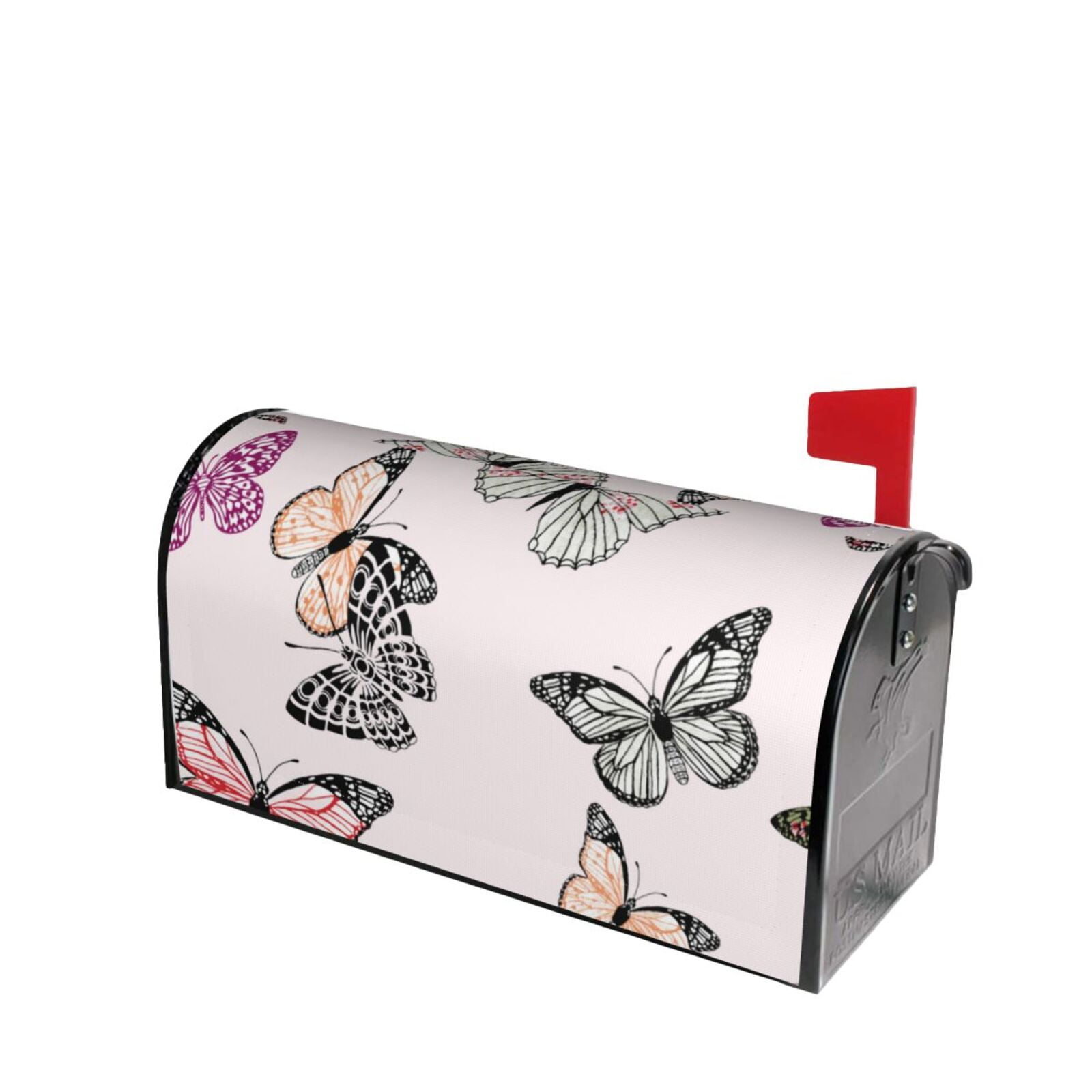 Lsque Beautiful Butterfly Mailbox Cover Standard Size ,Magnetic Mailbox ...