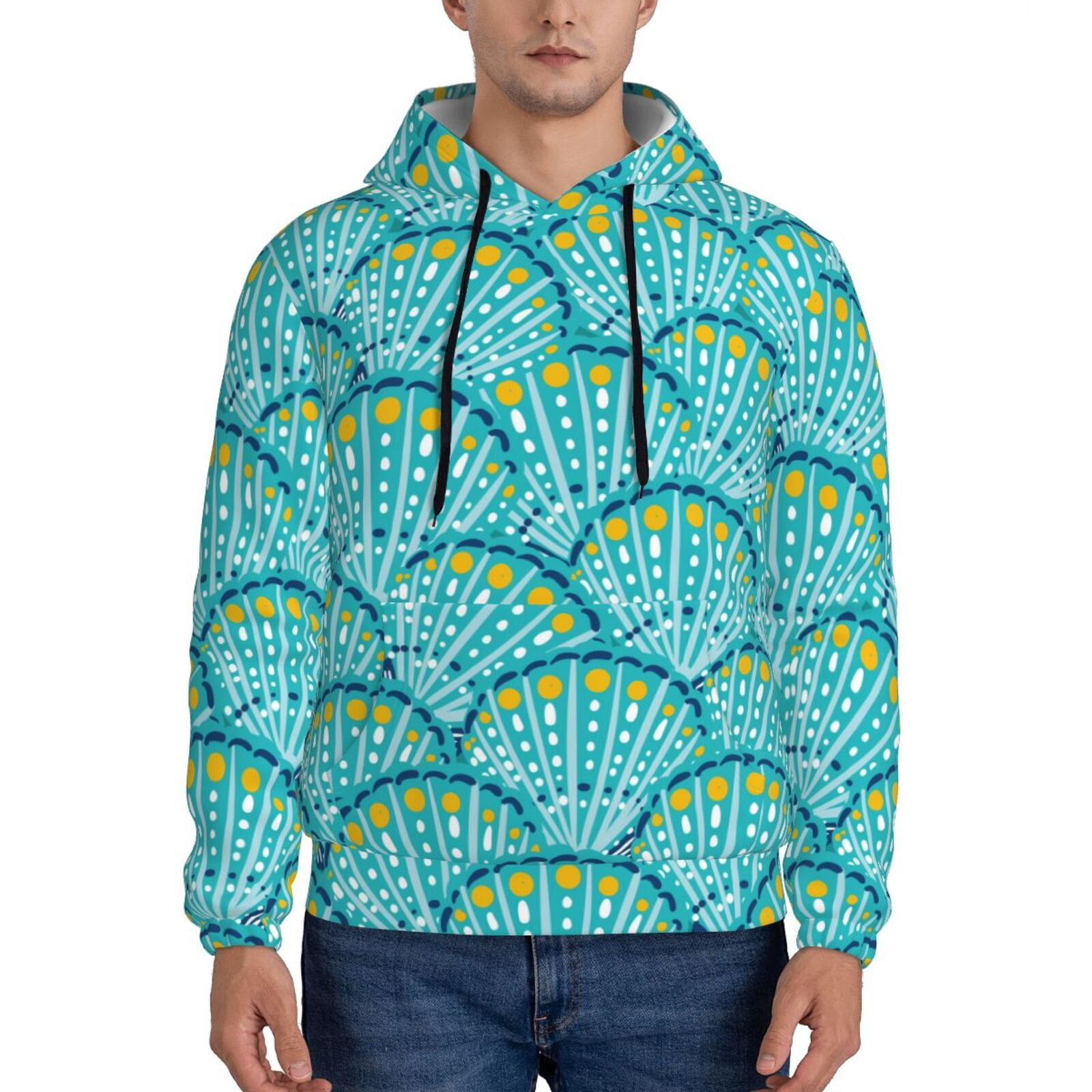 Lsque Beautiful Seashells Pattern Casual Men's Hoodie,Hooded Sweatshirt ...