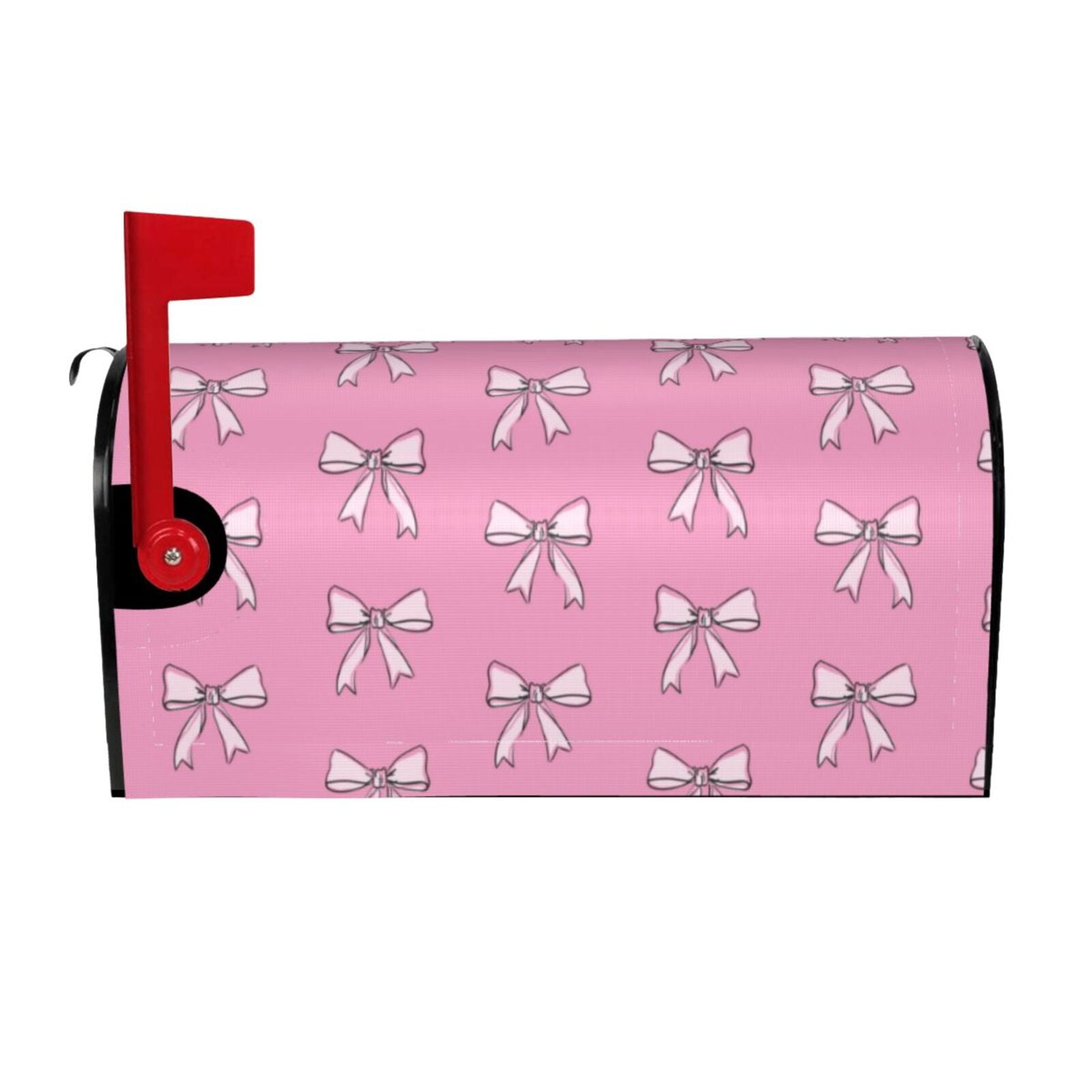 Lsque Beautiful pink bow Mailbox Cover Standard Size ,Magnetic Mailbox ...