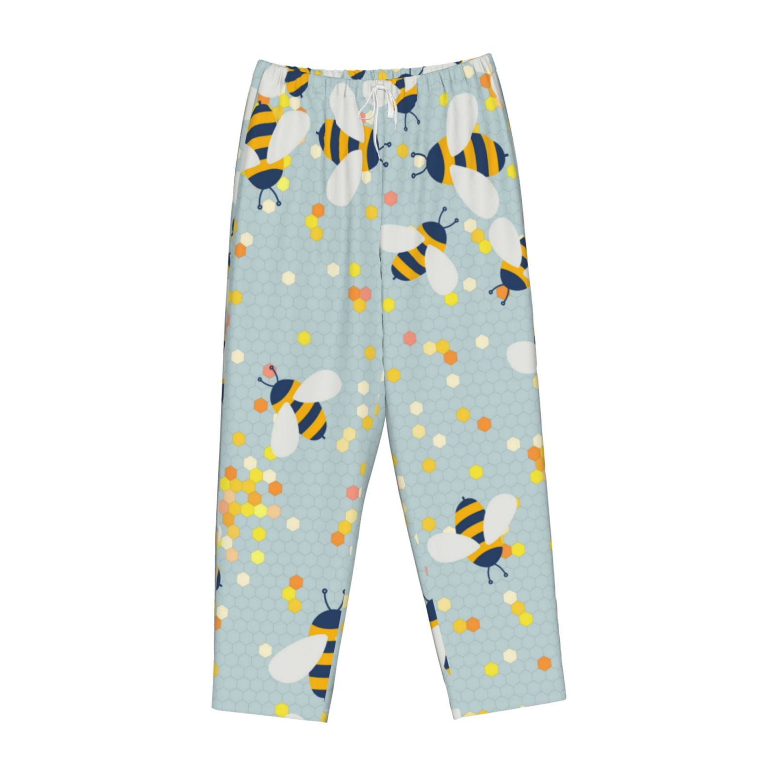 Lsque Bees Print Women's Pajama Pants, Lounge Pant - Comfortable Home ...