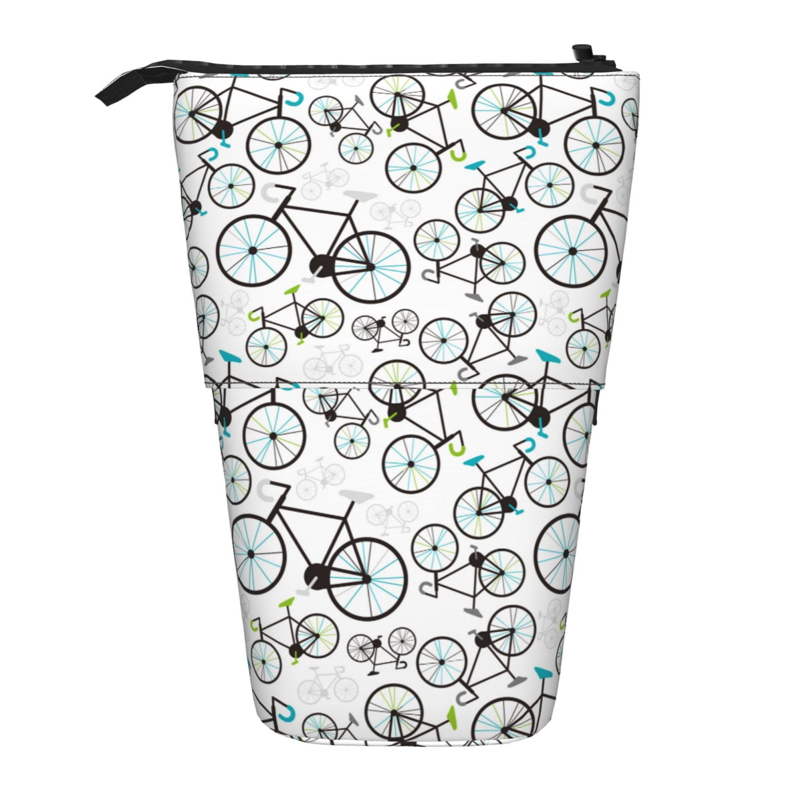Lsque Bicycle Pattern Telescopic Pencil Bag Pen Holder Stationery Case, Stand-up Retractable ...