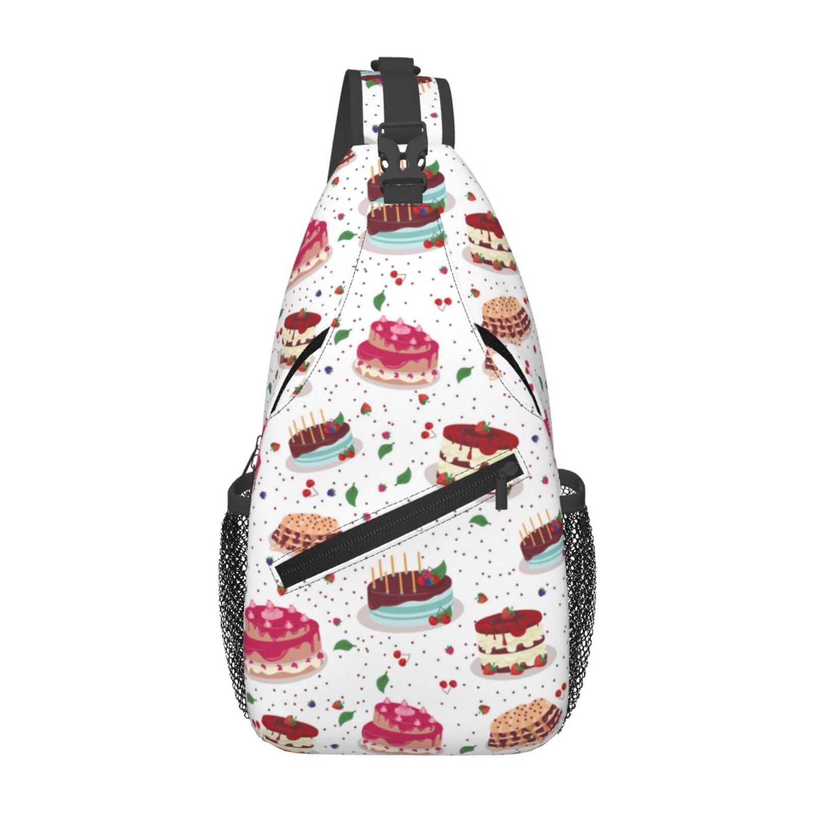 Lsque Birthday Cake Pattern Cross Chest Bag Diagonally – Premium ...